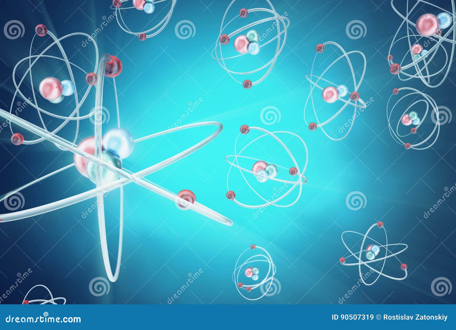 Physics Concept. Magnet And Negative And Positively Charged Particles ...