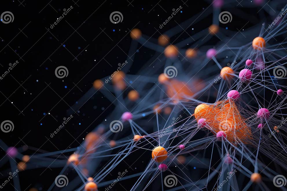 Atom Background Technology Futuristic Geometric Render Science Network ...