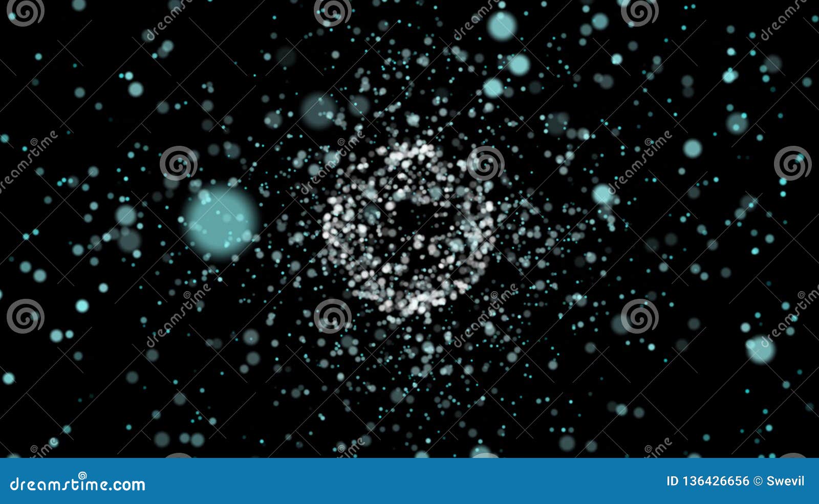 Atom. Ball of Particles. Particles Form a Ball. Stock Illustration ...