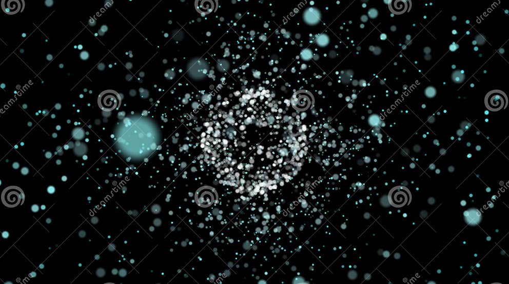 Atom. Ball of Particles. Particles Form a Ball. Stock Illustration ...