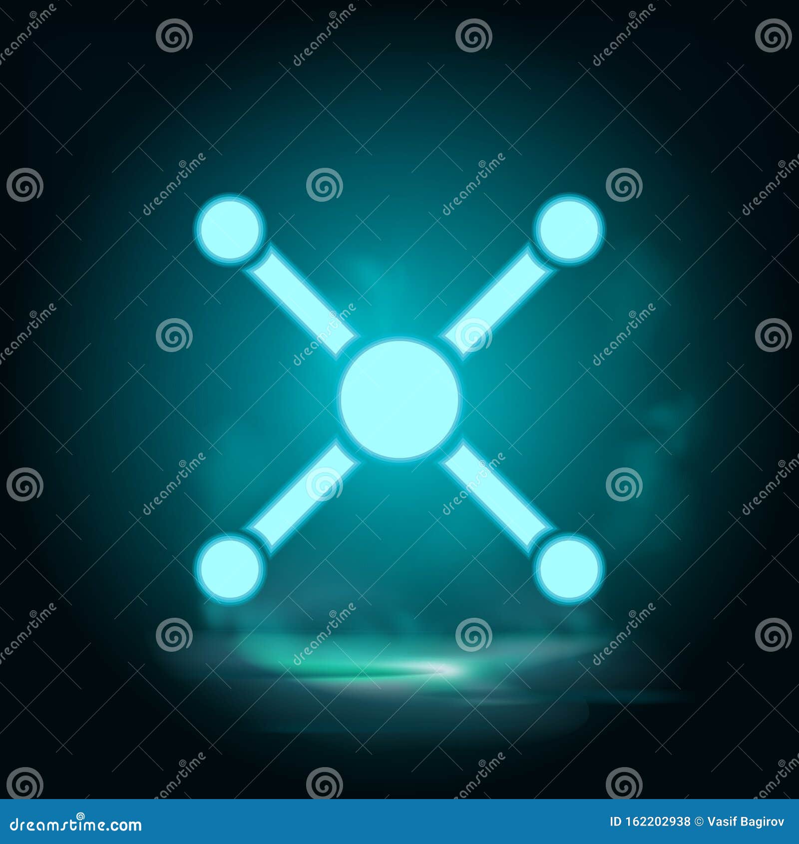 Atom, Atom Bond Icon - Vector. Simple Element Illustration From UI ...