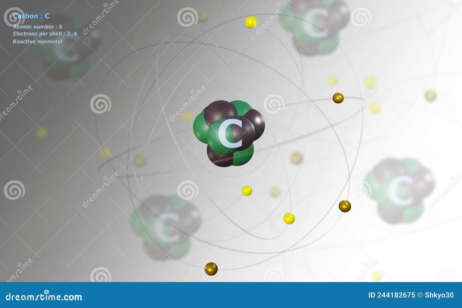 Atom Carbon Element Royalty-Free Illustration | CartoonDealer.com ...