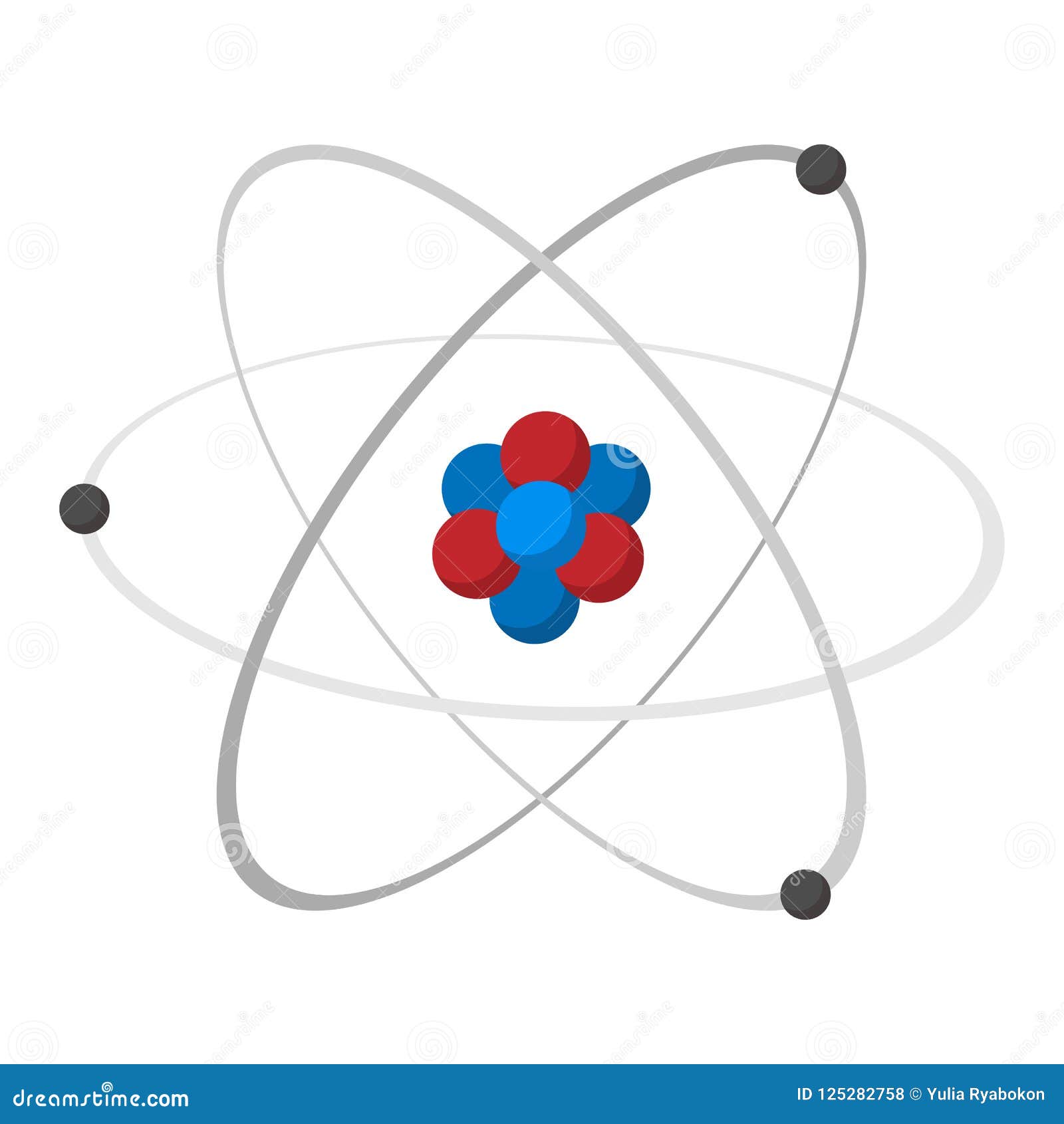 Atom cartoon icon stock illustration. Illustration of circle - 125282758