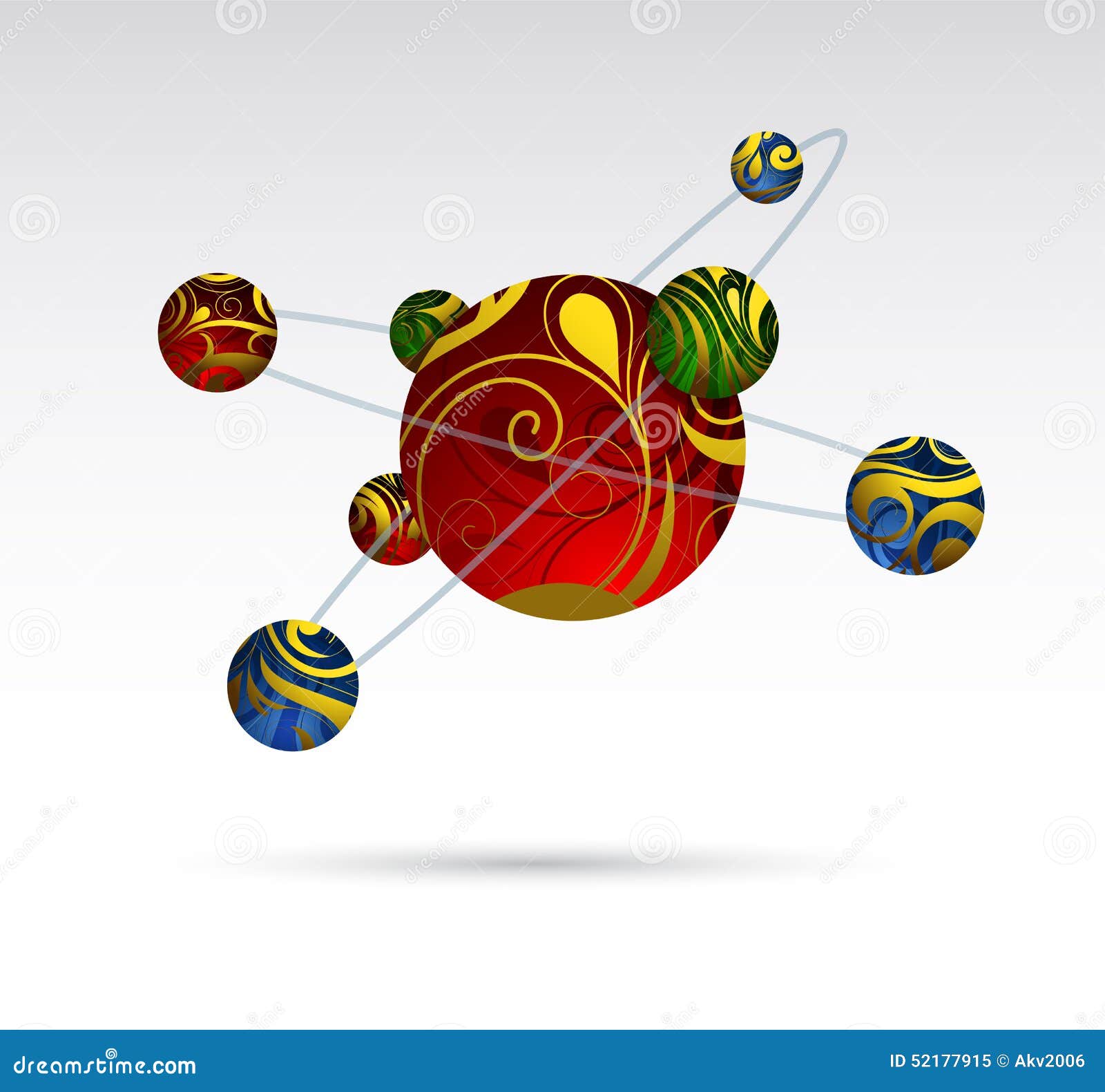 Atom cartoon stock vector. Illustration of structure - 52177915