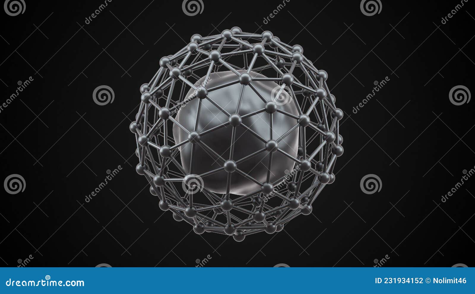 Atom in Cell Made of Electrons Stock Illustration - Illustration of ...