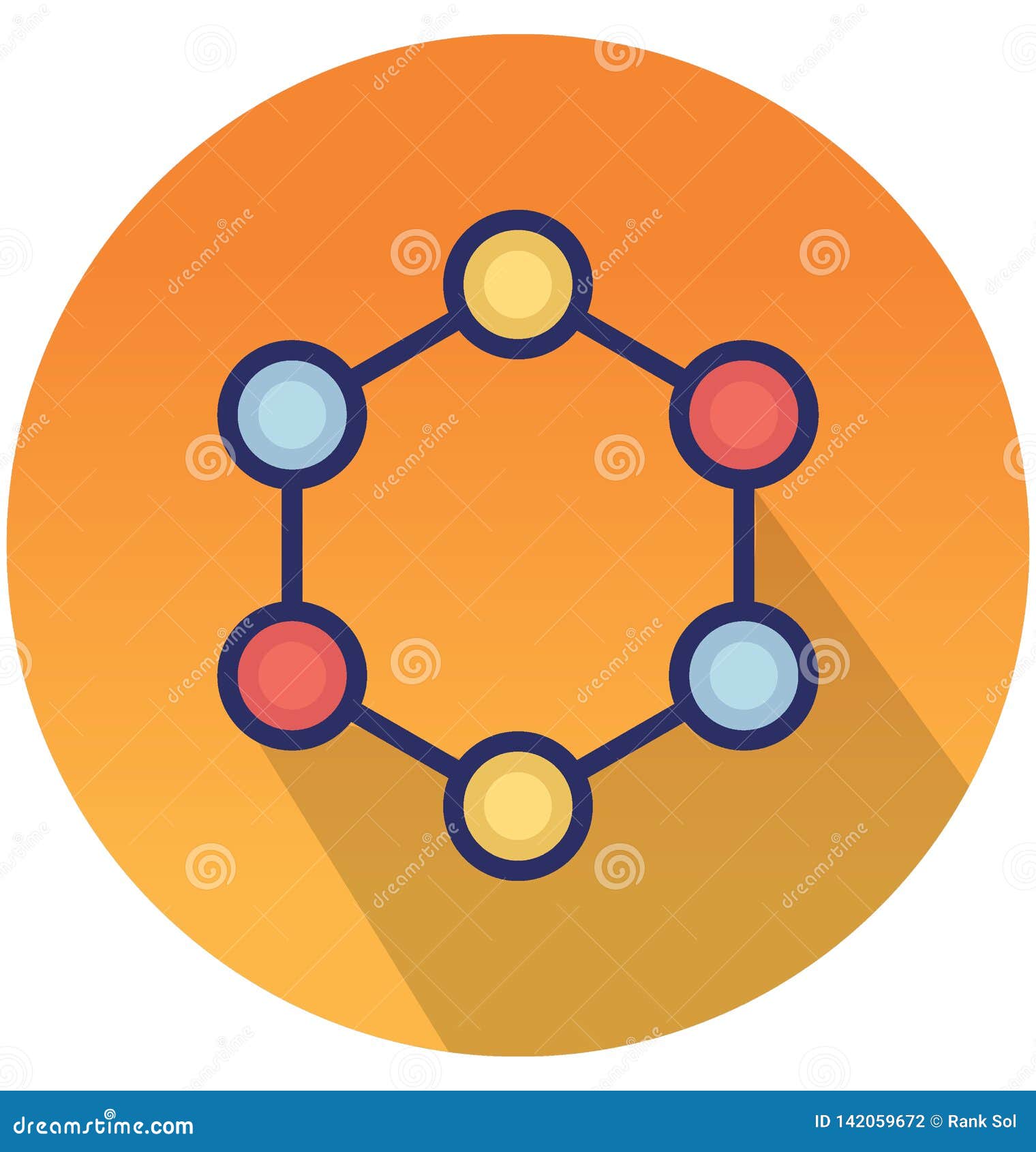 Atom Circles Isolated Vector Icon that Can Easily Modify or Edit Stock ...
