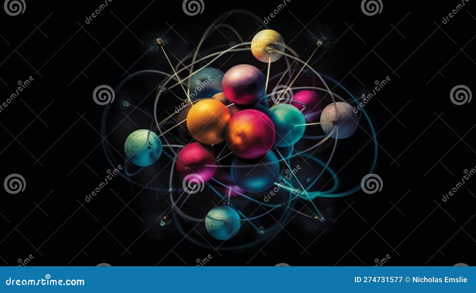 Atom Close Up Background Wallpaper for PowerPoint and Presentations Ai ...