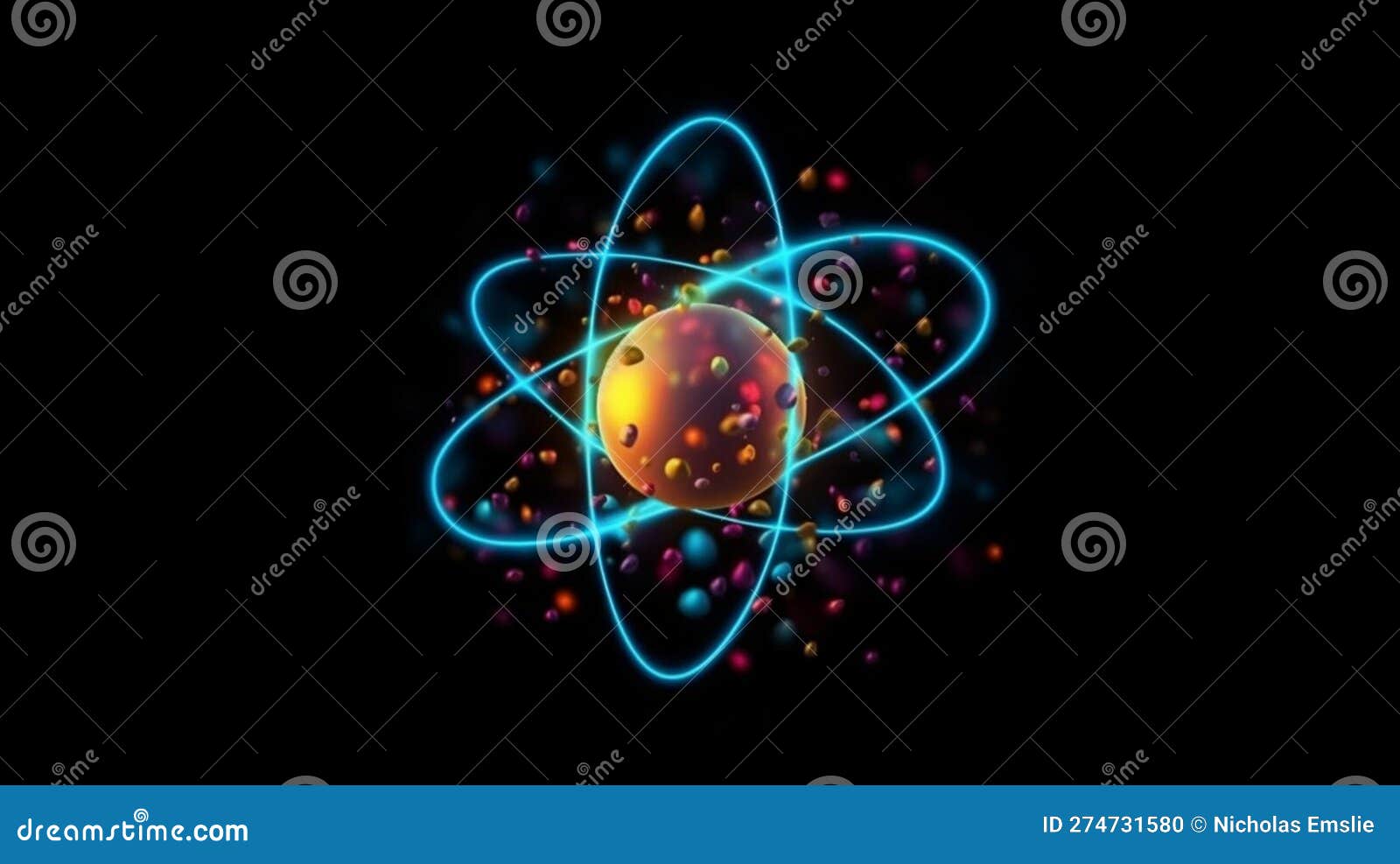 Atom Close Up Background Wallpaper For PowerPoint And Presentations Ai ...