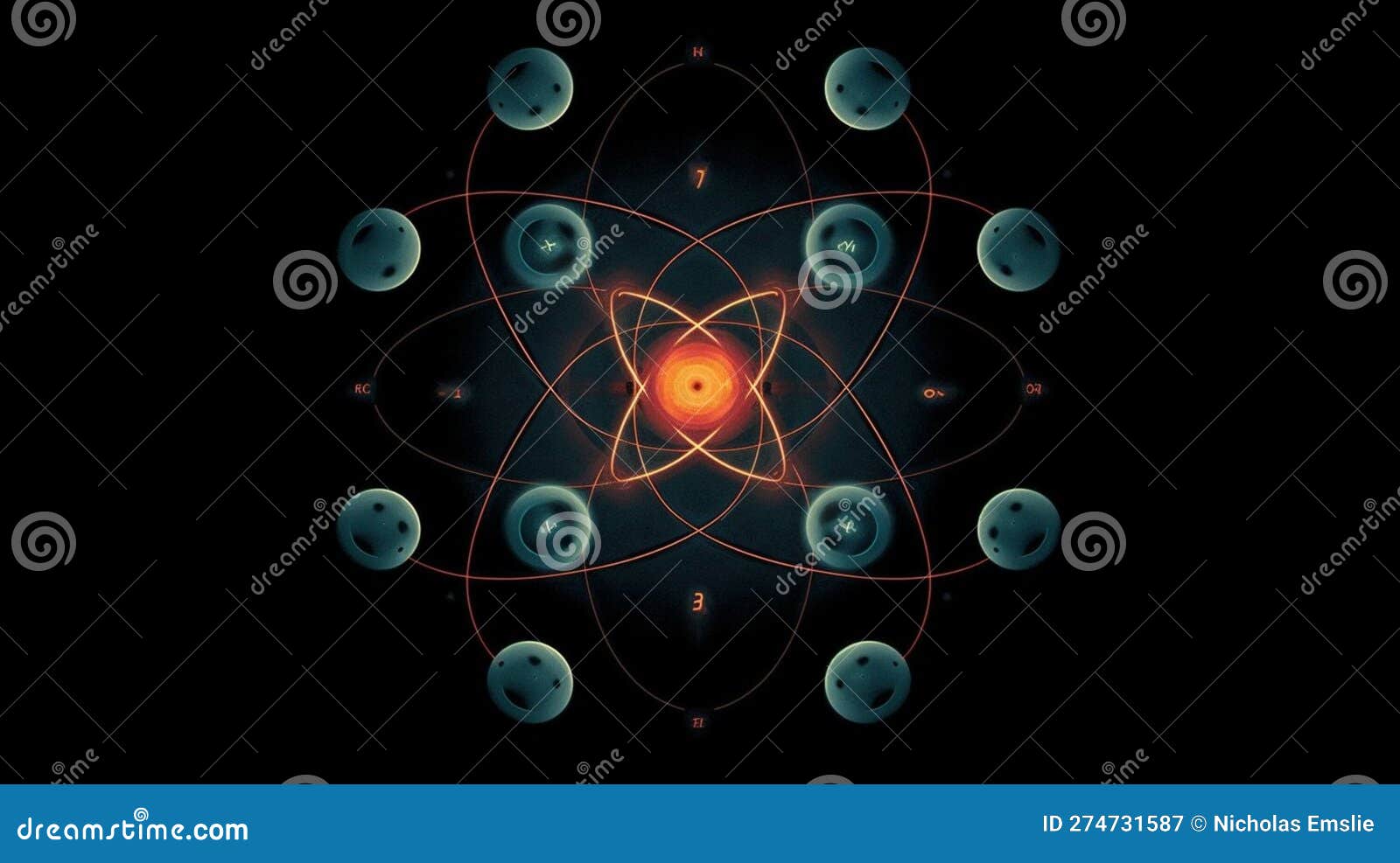 Atom Close Up Background Wallpaper for PowerPoint and Presentations Ai ...