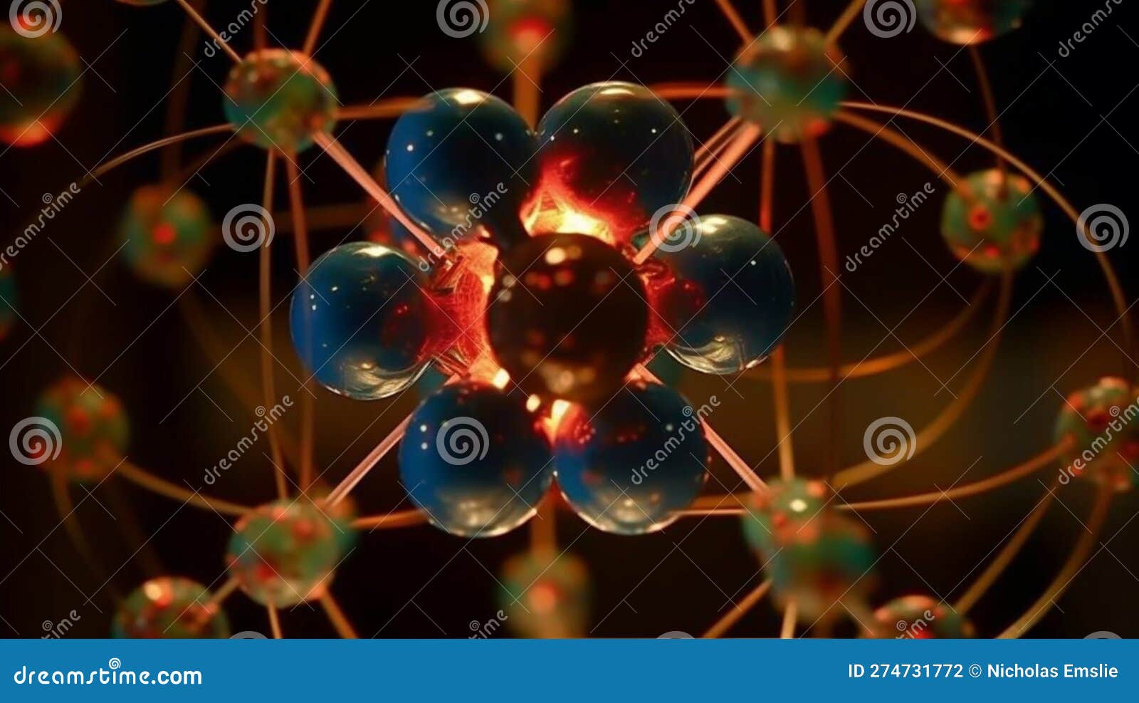 Atom Close Up Background Wallpaper for PowerPoint and Presentations Ai ...