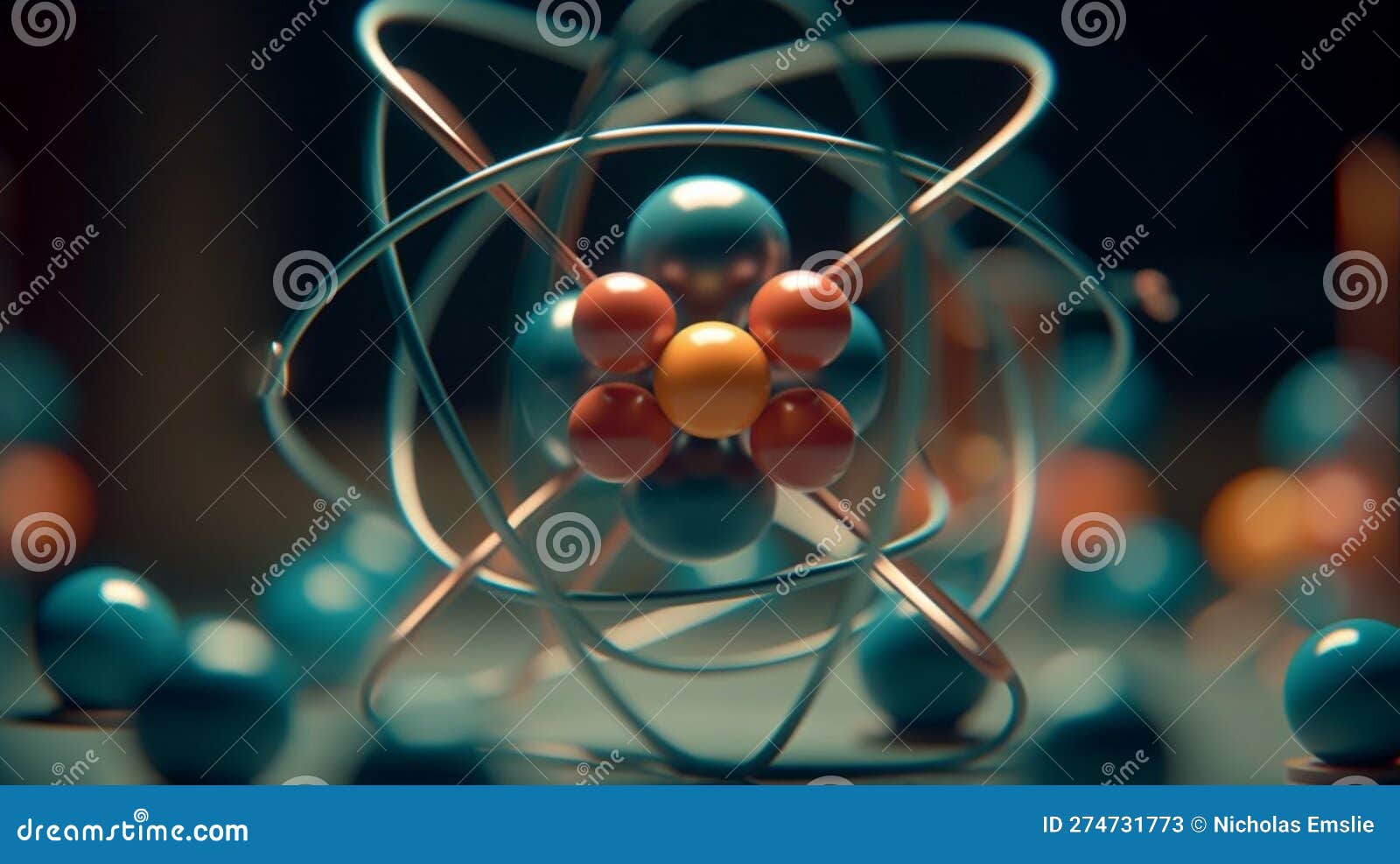 Atom Close Up Background Wallpaper for PowerPoint and Presentations Ai ...