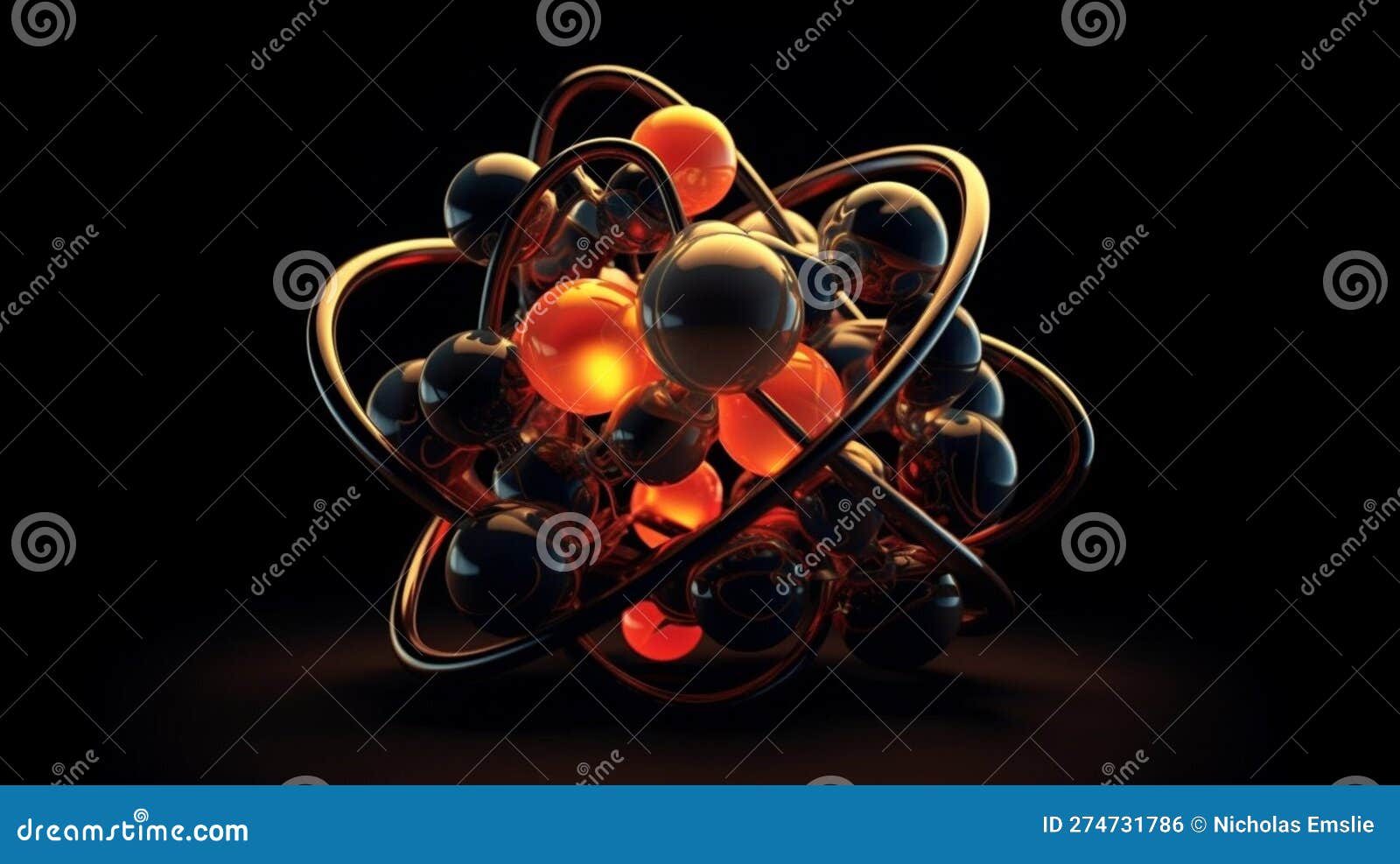 Atom Close Up Background Wallpaper for PowerPoint and Presentations Ai ...
