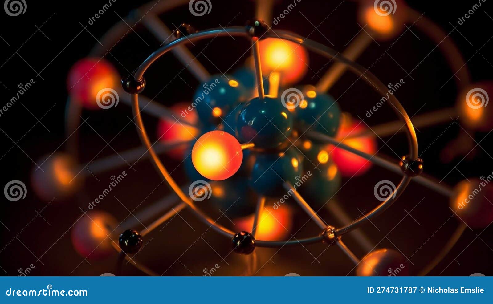 Atom Close Up Background Wallpaper For PowerPoint And Presentations Ai ...