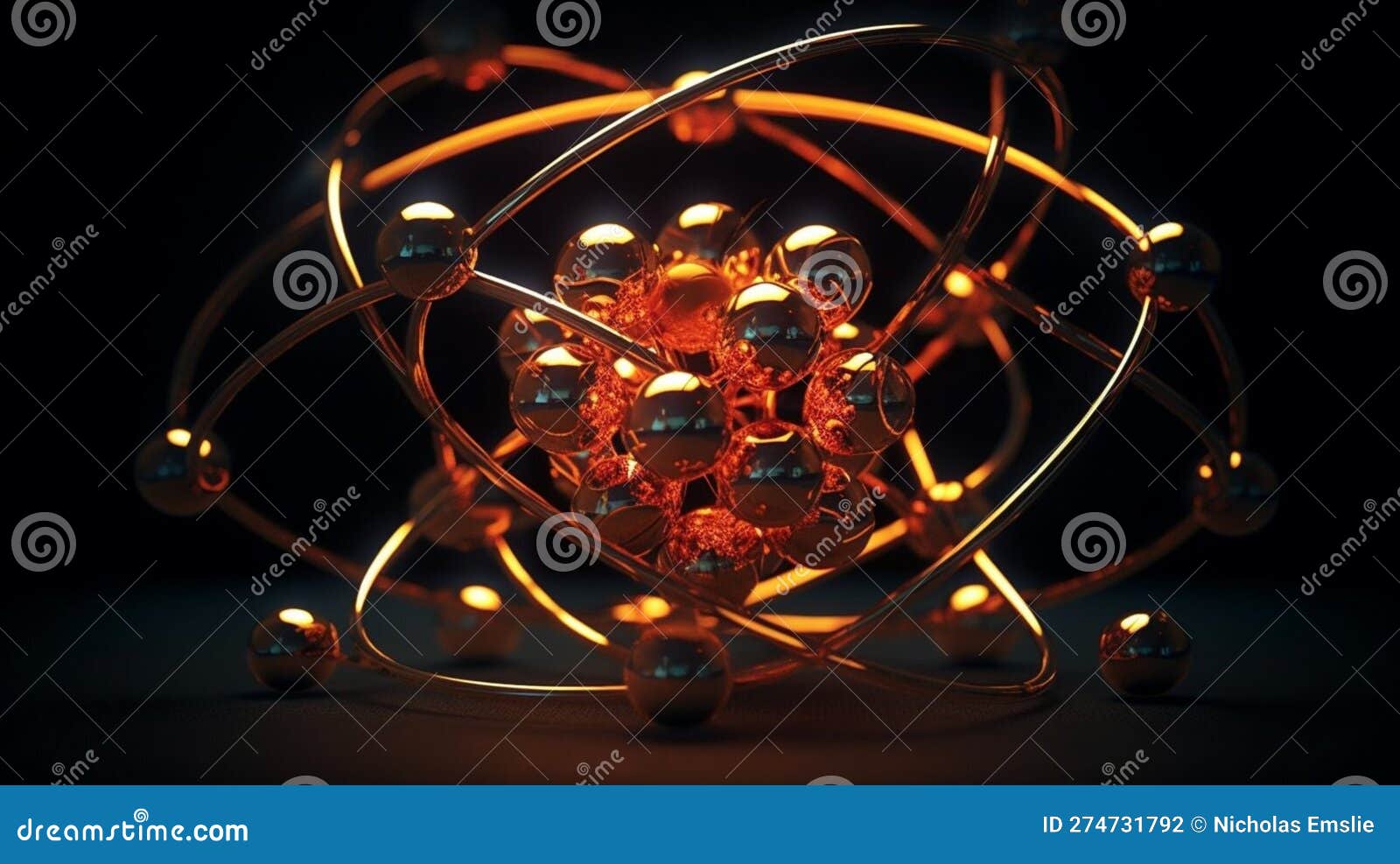 Atom Close Up Background Wallpaper for PowerPoint and Presentations Ai ...