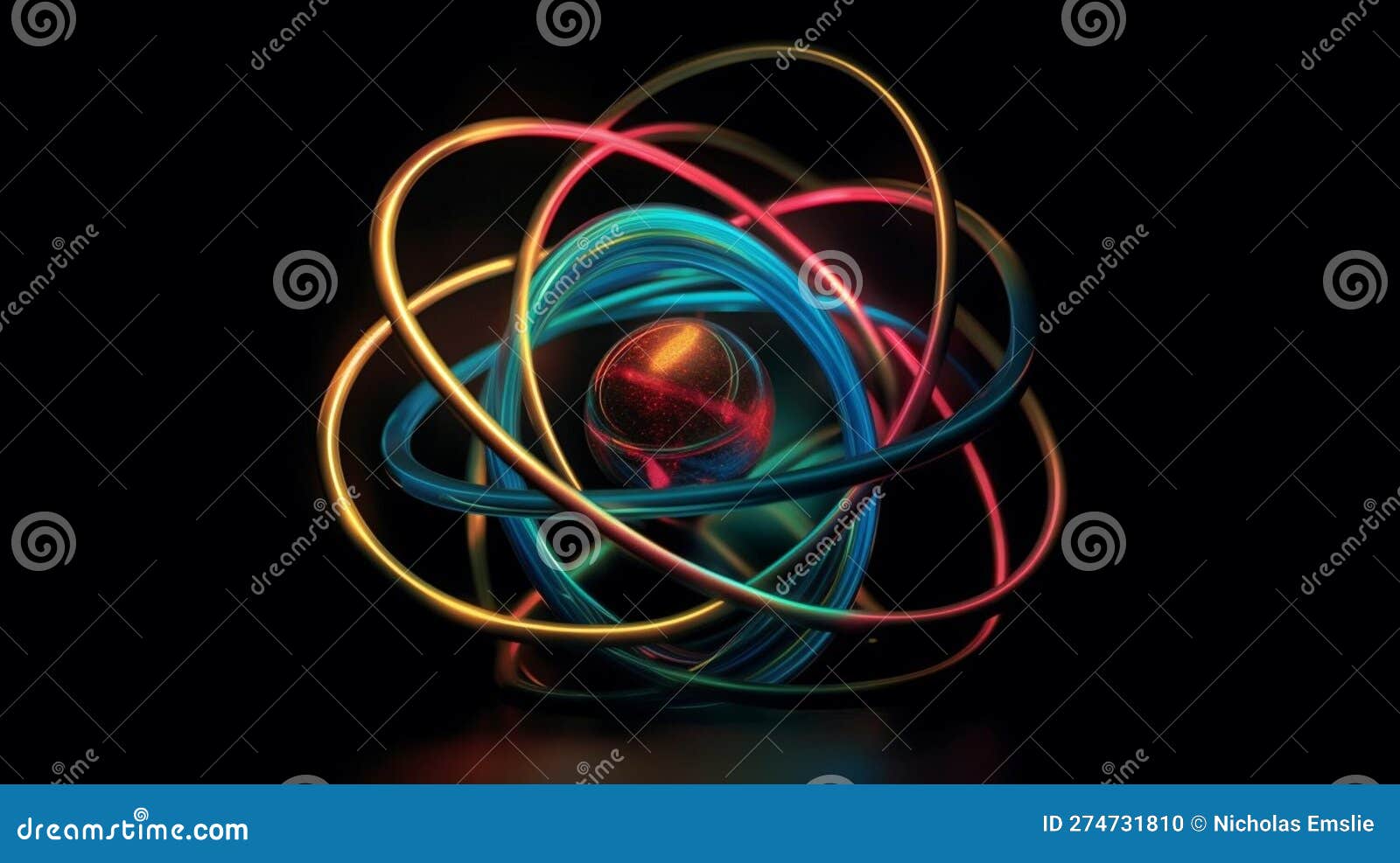 Atom Close Up Background Wallpaper for PowerPoint and Presentations Ai ...