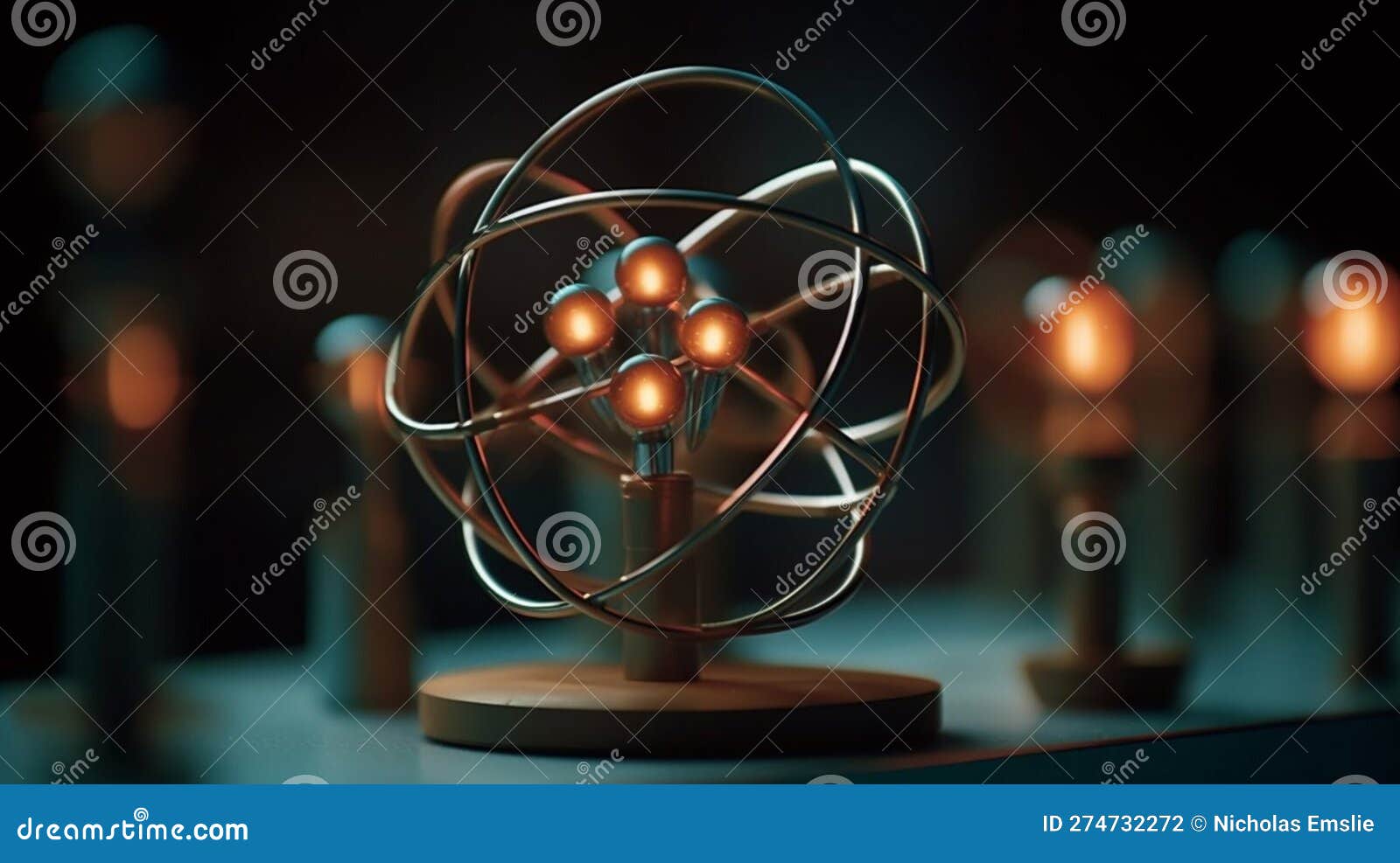 Atom Close Up Background Wallpaper for PowerPoint and Presentations Ai ...