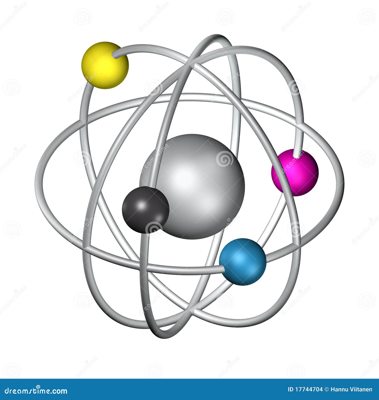 Atom cmyk color stock illustration. Illustration of ellipse - 17744704