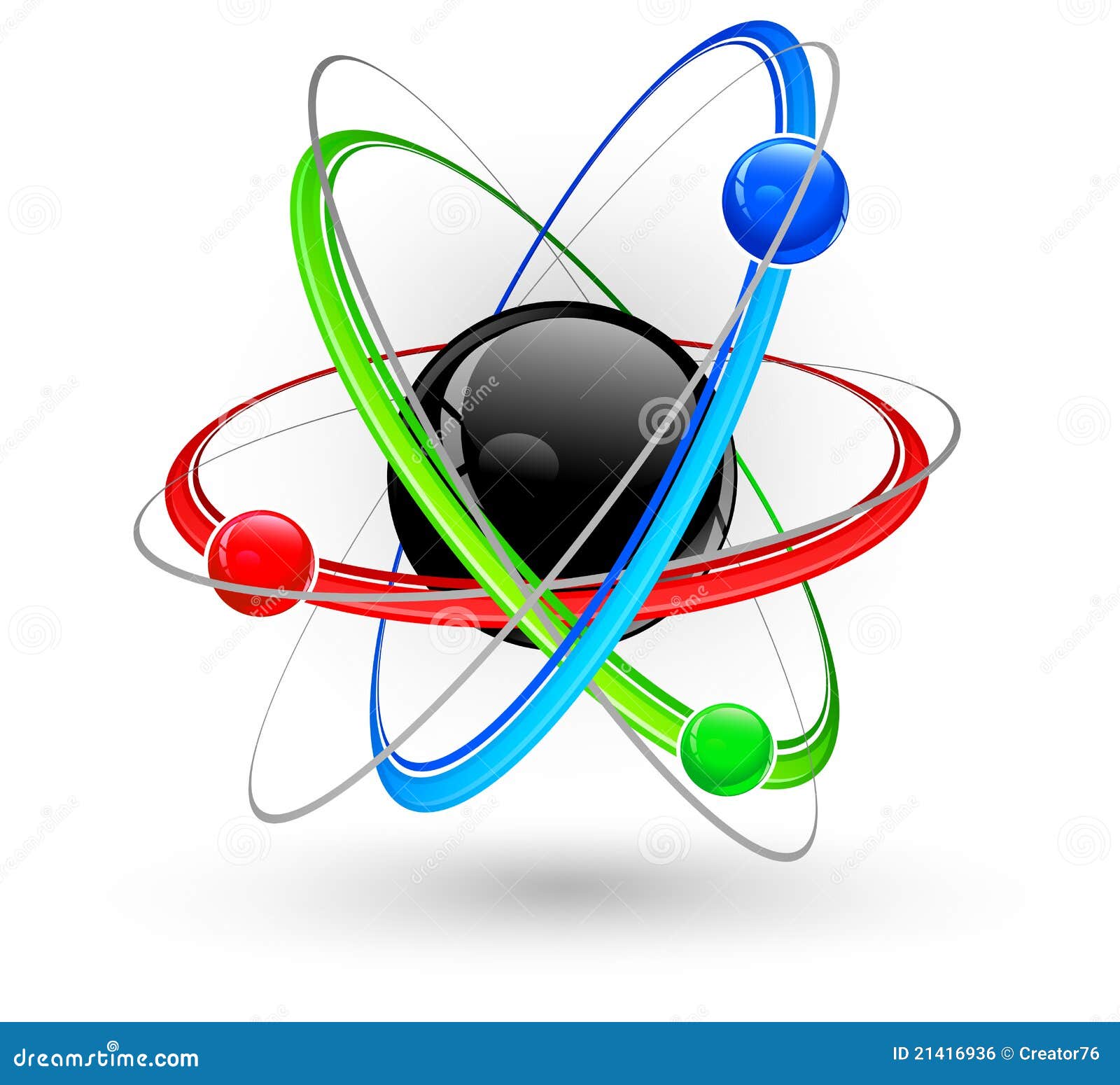 Atom color symbol stock vector. Illustration of neutron - 21416936