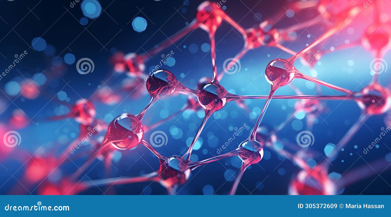 Atom Connections Against Blue Backdrop 3d Rendered Images for ...