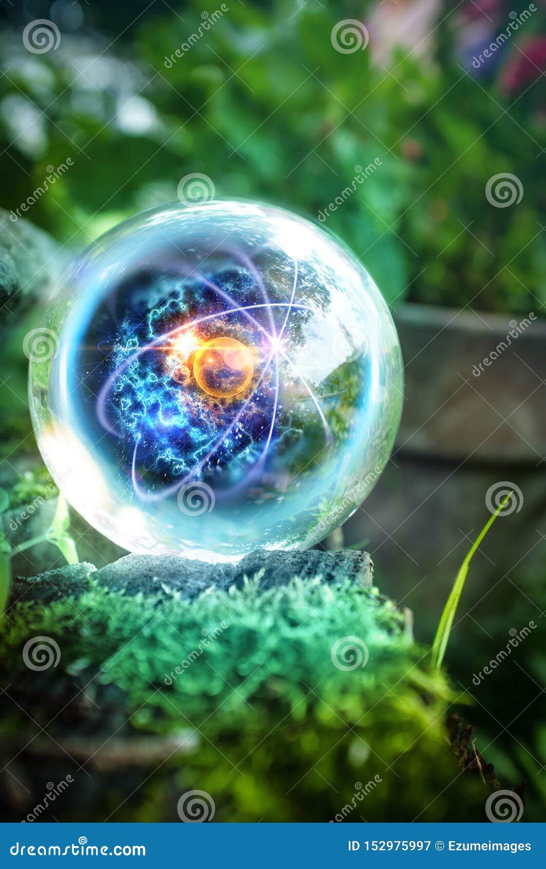 Atom Crystal Ball Nature stock image. Image of glow - 152975997
