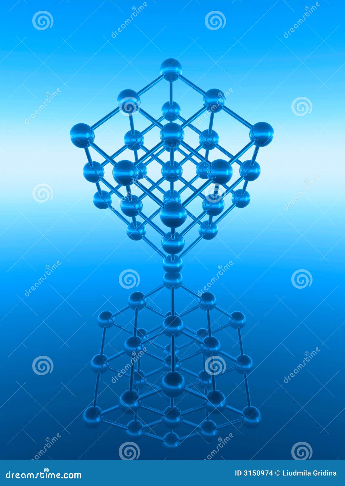 Atom cube stock illustration. Illustration of molecule - 3150974