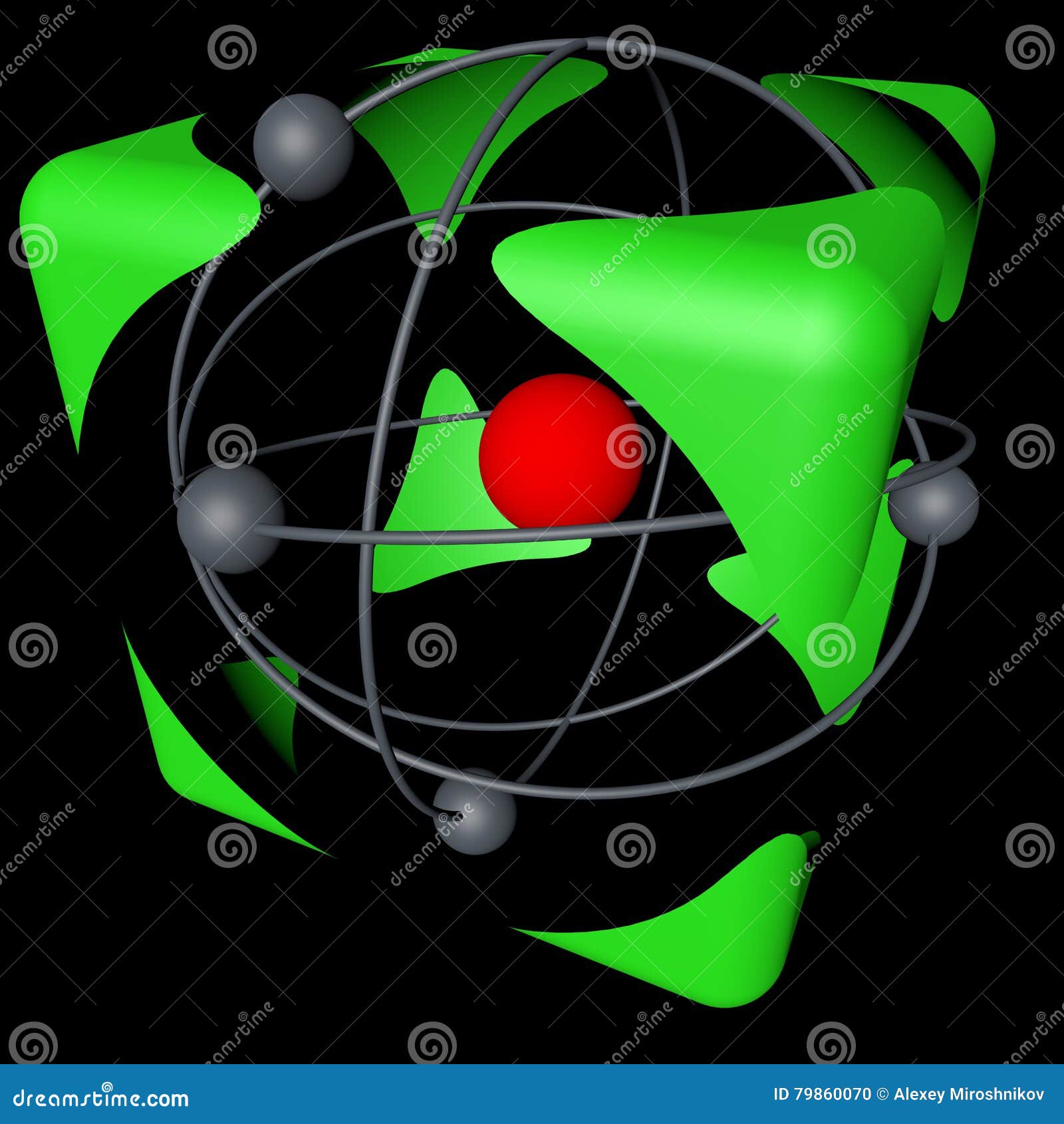 Atom cube stock illustration. Illustration of concept - 79860070