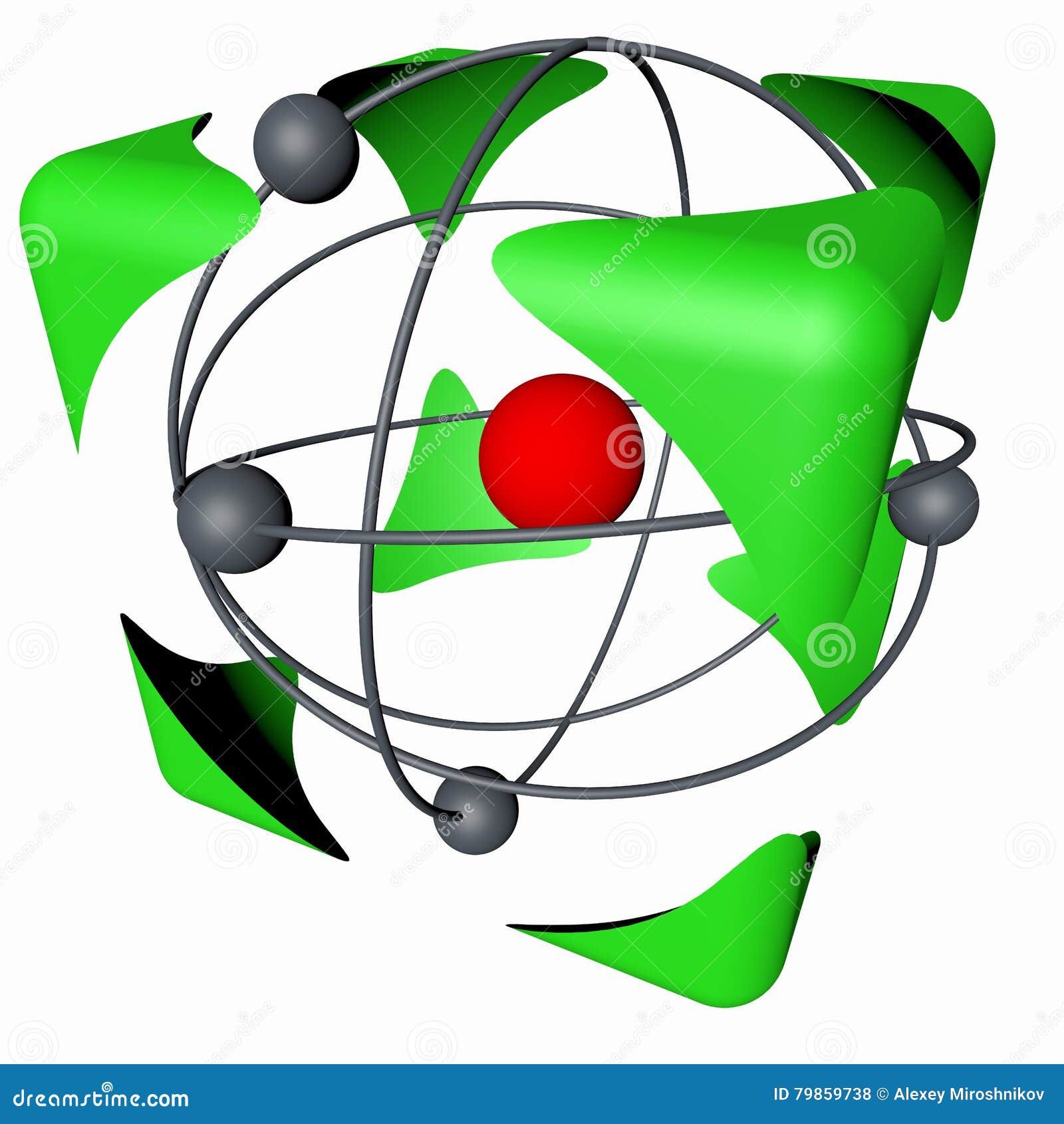 Atom cube stock illustration. Illustration of trees, cube - 79859738