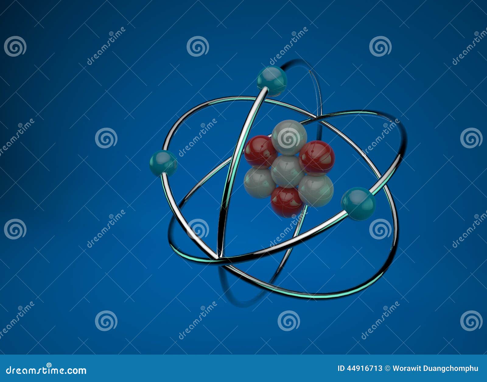 The Atom 3D stock illustration. Illustration of crystal - 44916713