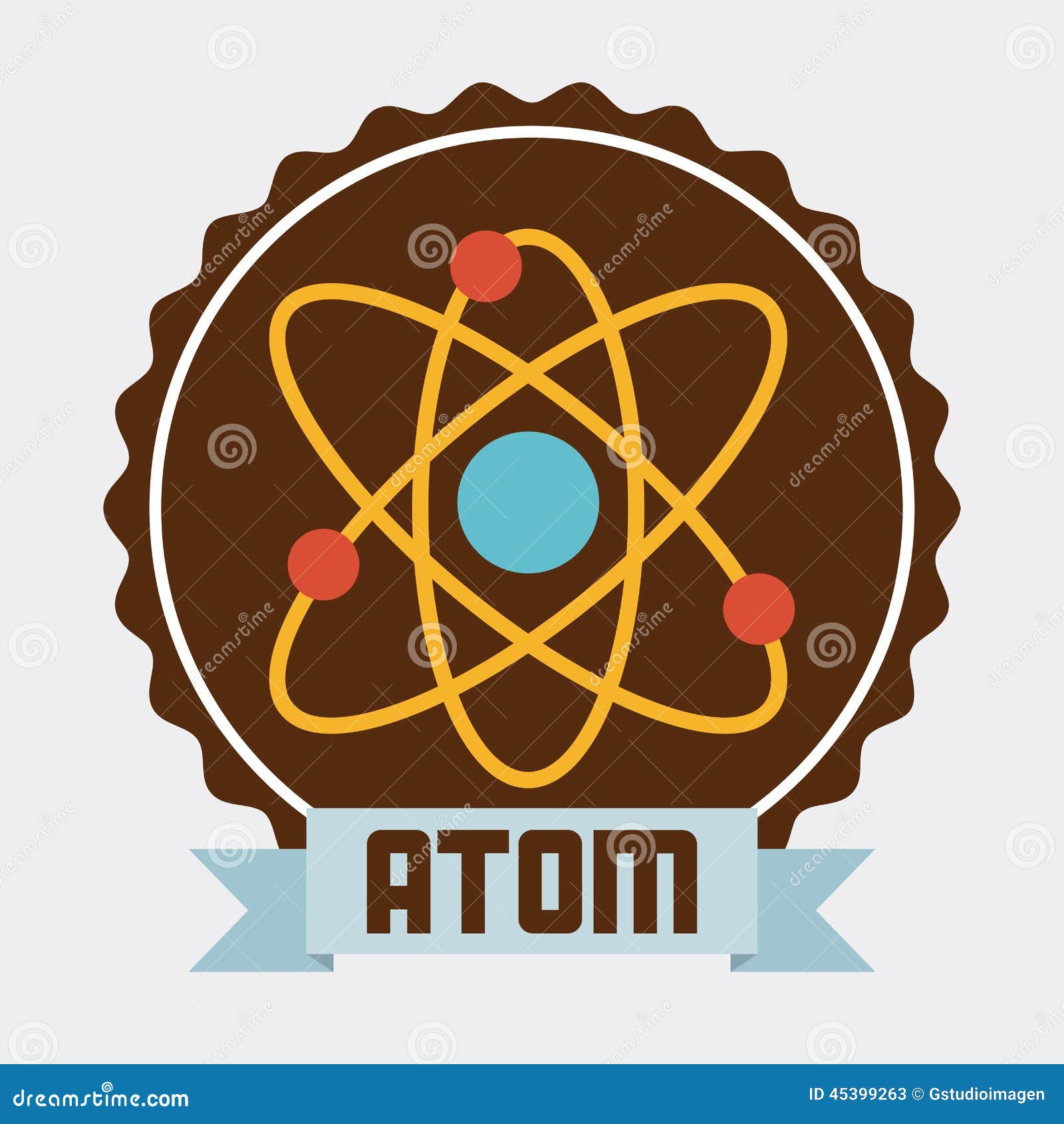 Atom design stock vector. Illustration of sticker, ribbon - 45399263