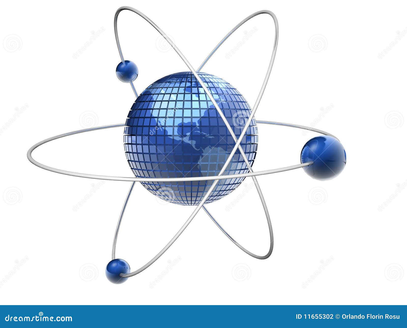 Atom Earth stock illustration. Illustration of world - 11655302