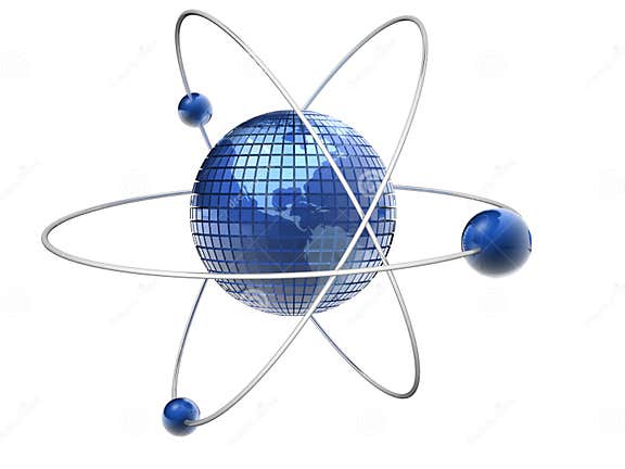 Atom Earth stock illustration. Illustration of world - 11655302