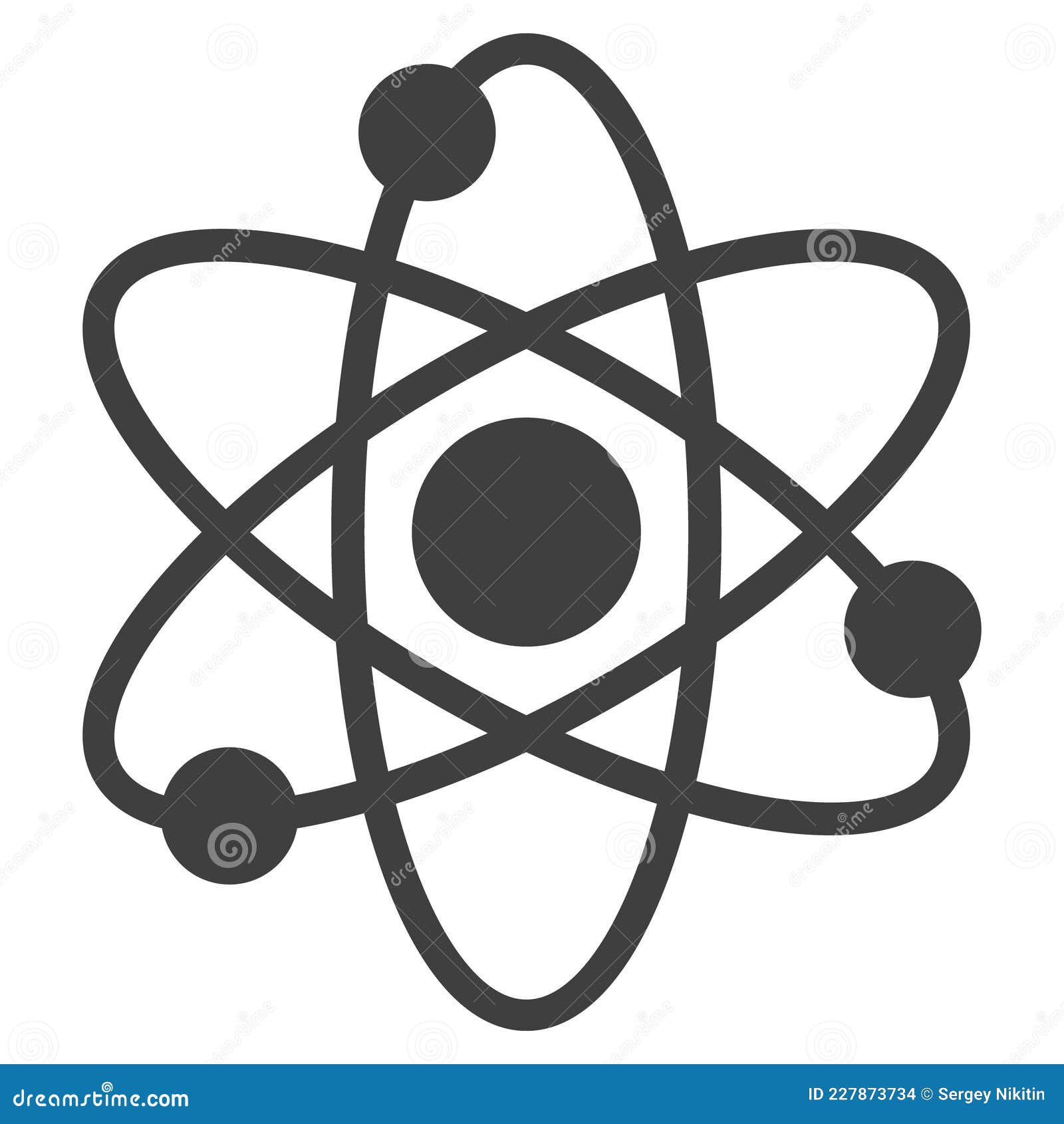 Atom Electrons Flat Icon Image Stock Vector - Illustration of nano, radioactive: 227873734