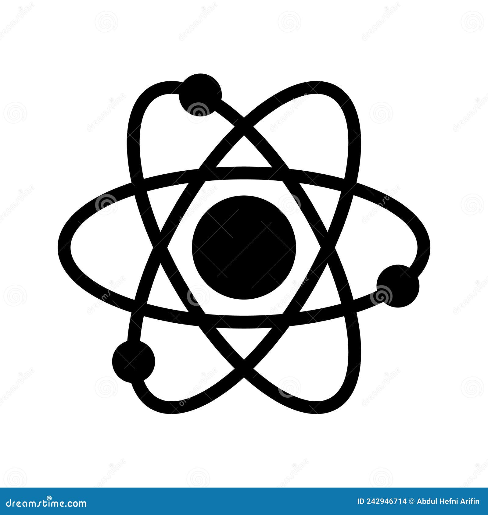 Atom, Electrons Rotating In Orbits Around Atomic Nucleus, Science, Education, Scientific ...