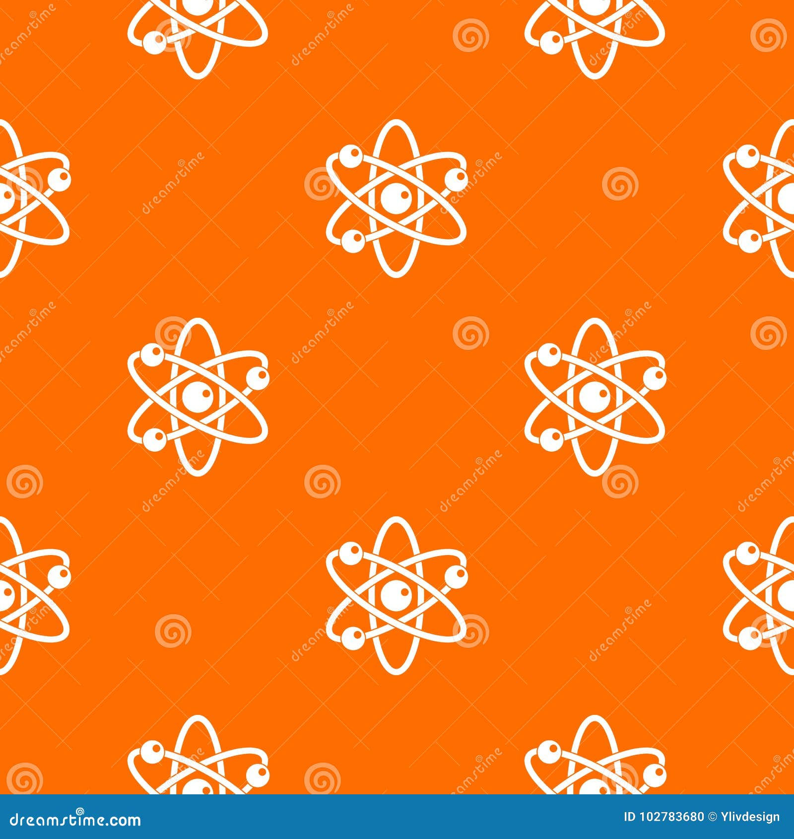 Atom with Electrons Pattern Seamless Stock Vector - Illustration of ...