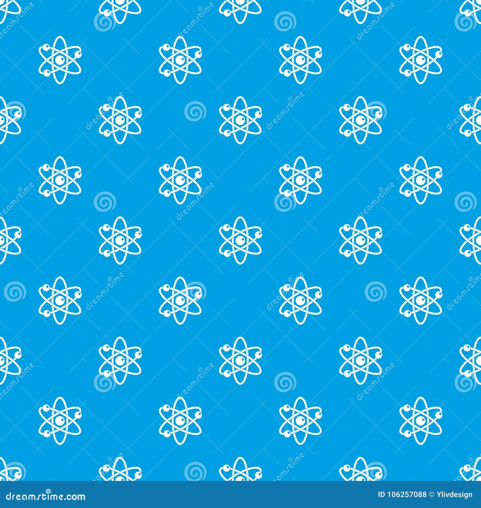 Atom with Electrons Pattern Seamless Blue Stock Vector - Illustration ...