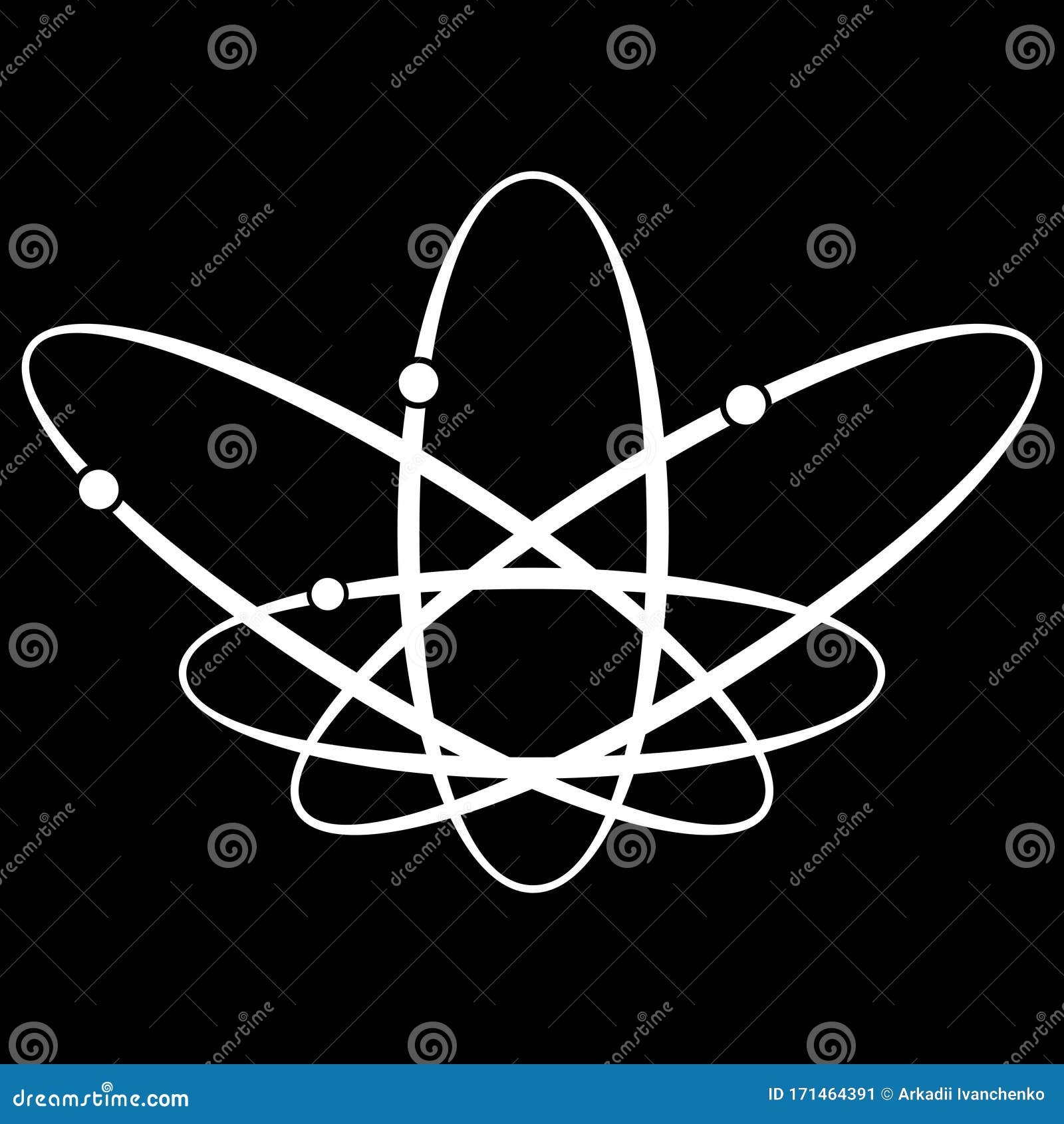 Atom with Electrons. Schematic Representation of the Atom, Scientific ...