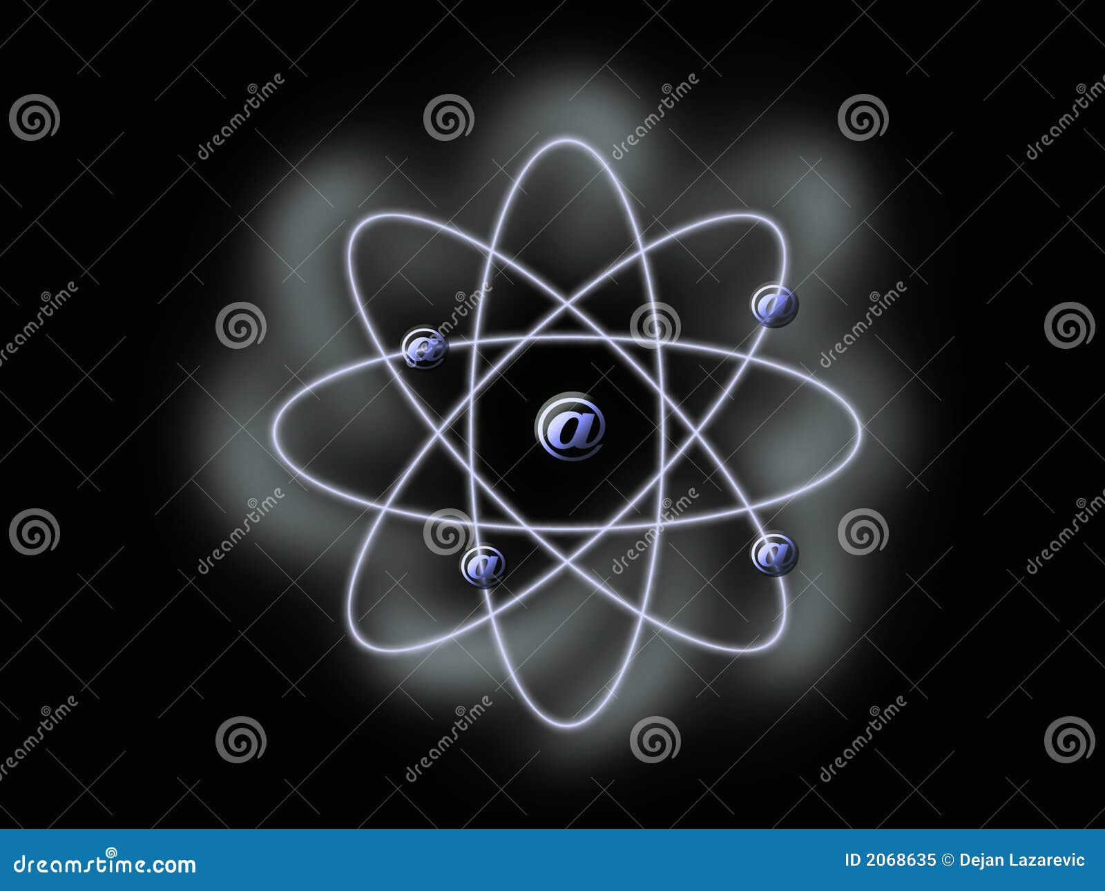 Atom-eMail stock abbildung. Illustration von mikro, atomar - 2068635