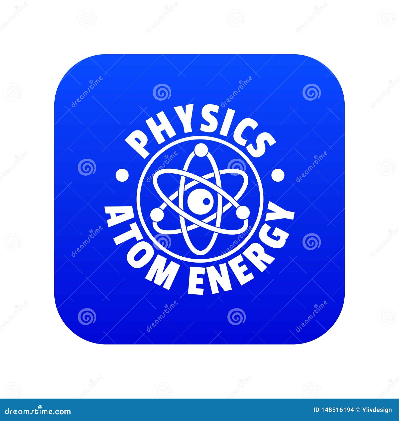 Atom Energy Icon Blue Vector Stock Vector - Illustration of model ...