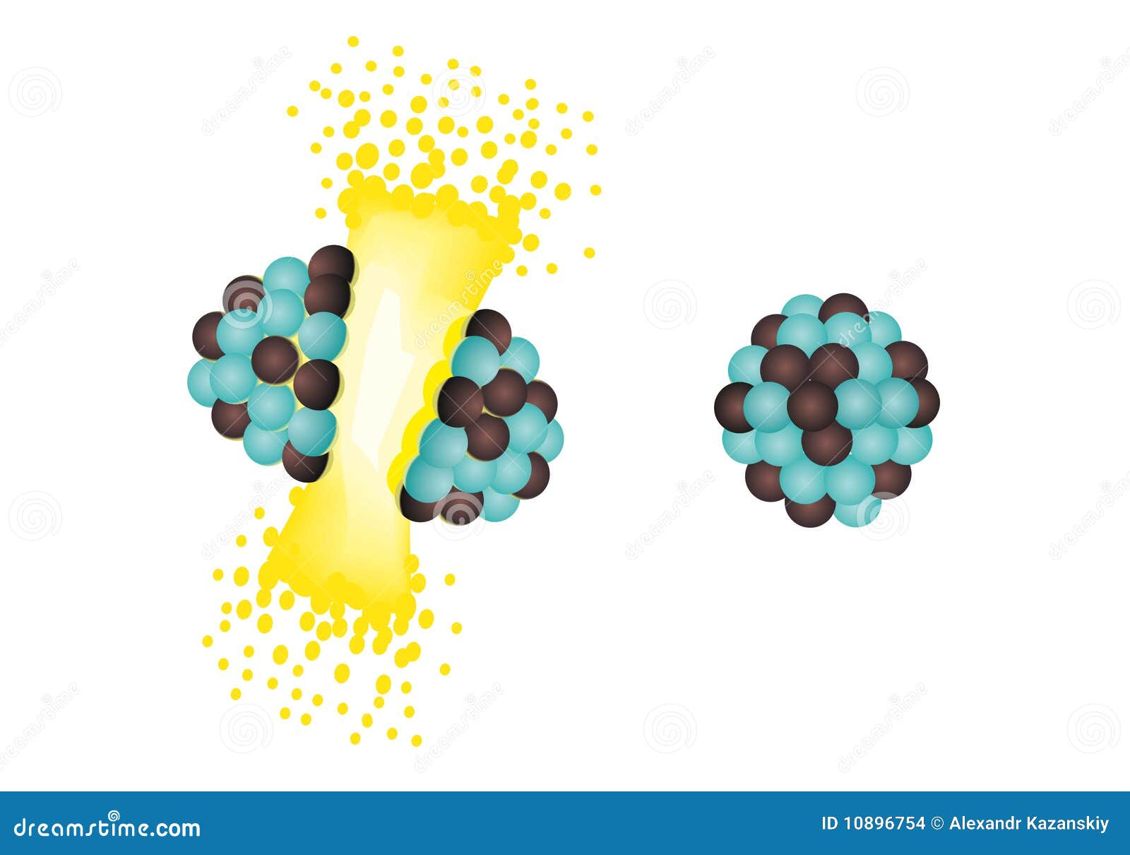 Atom explosion stock vector. Illustration of imagination - 10896754