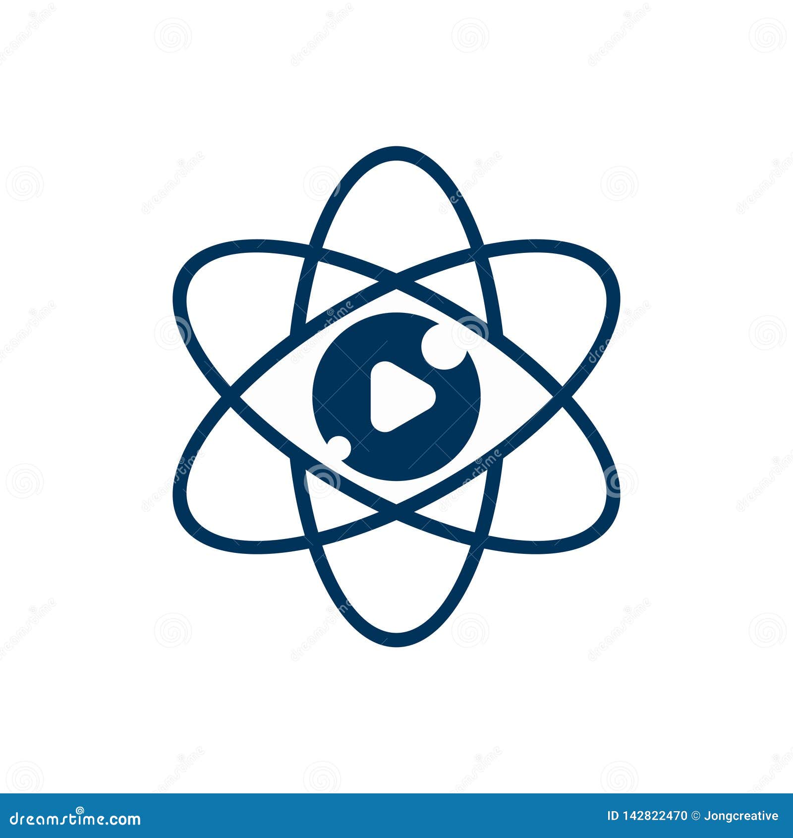 Atom Eye Vision Science Symbol Logo Illustration Stock Vector ...