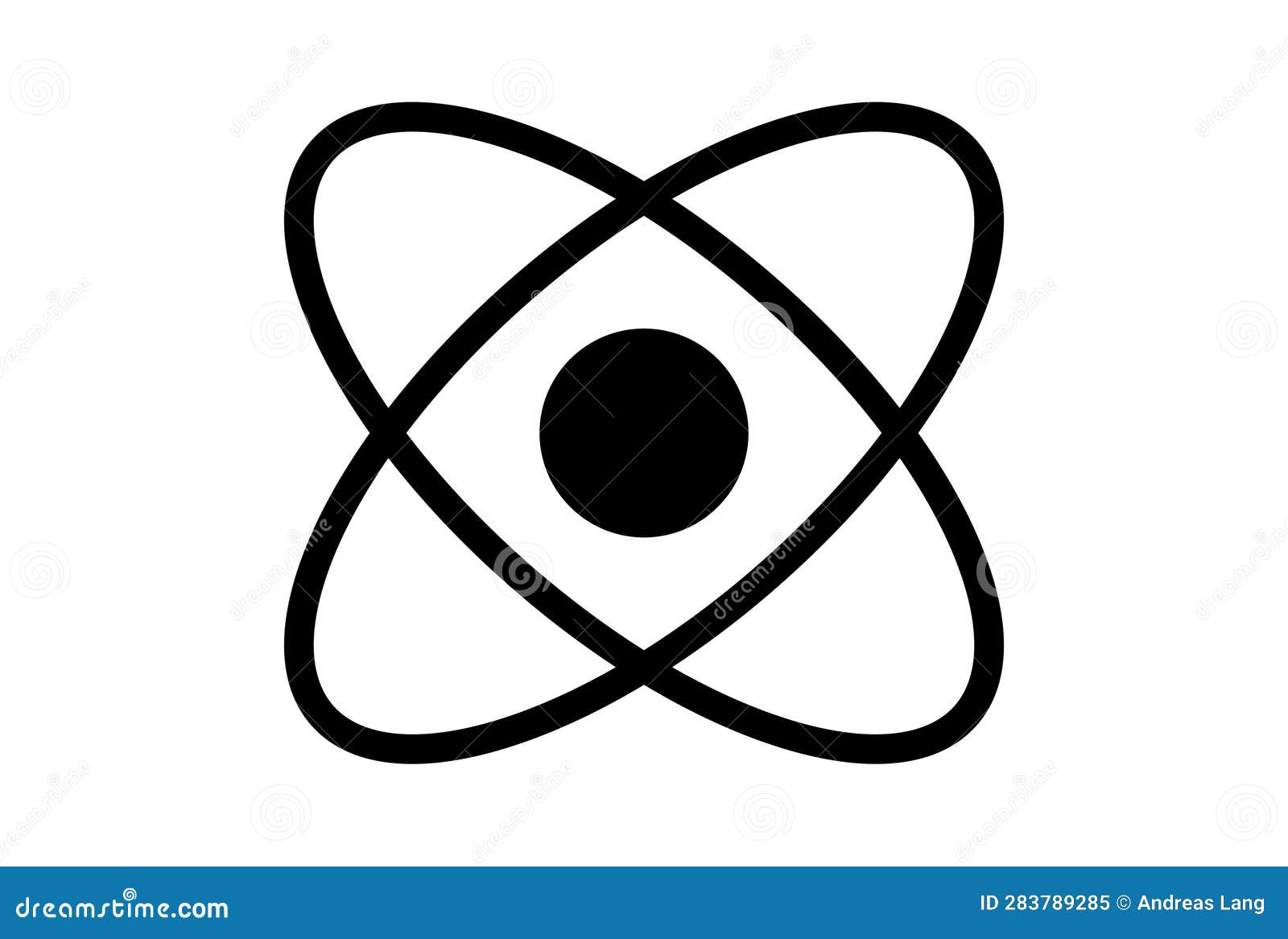 Atom Flat App Icon Minimalist Web Symbol Black Sign Stock Illustration ...