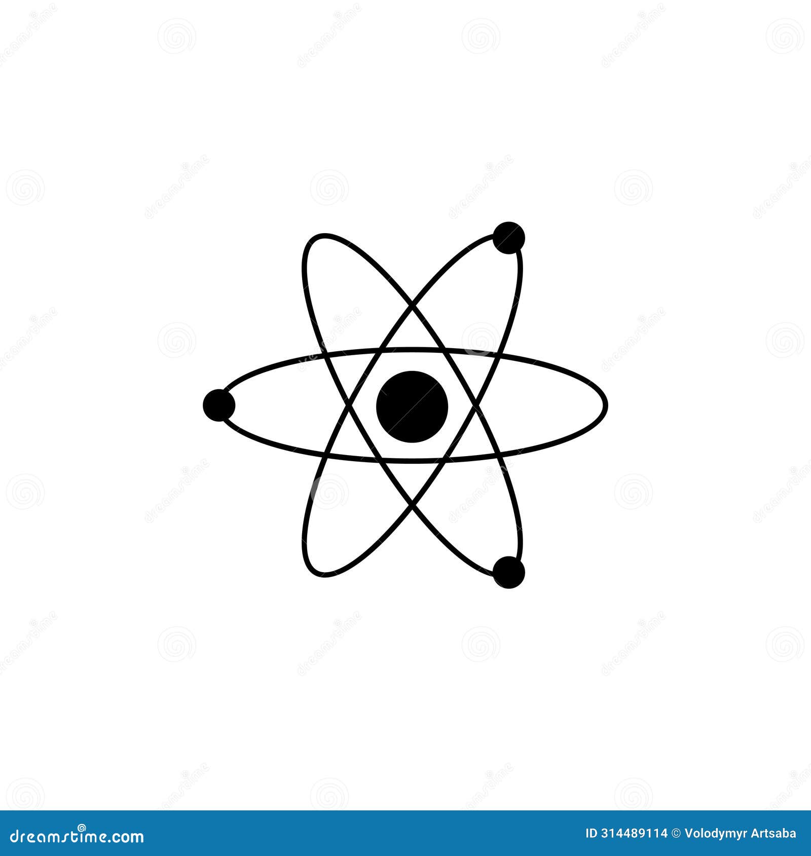 Atom Flat Vector Icon stock vector. Illustration of design - 314489114