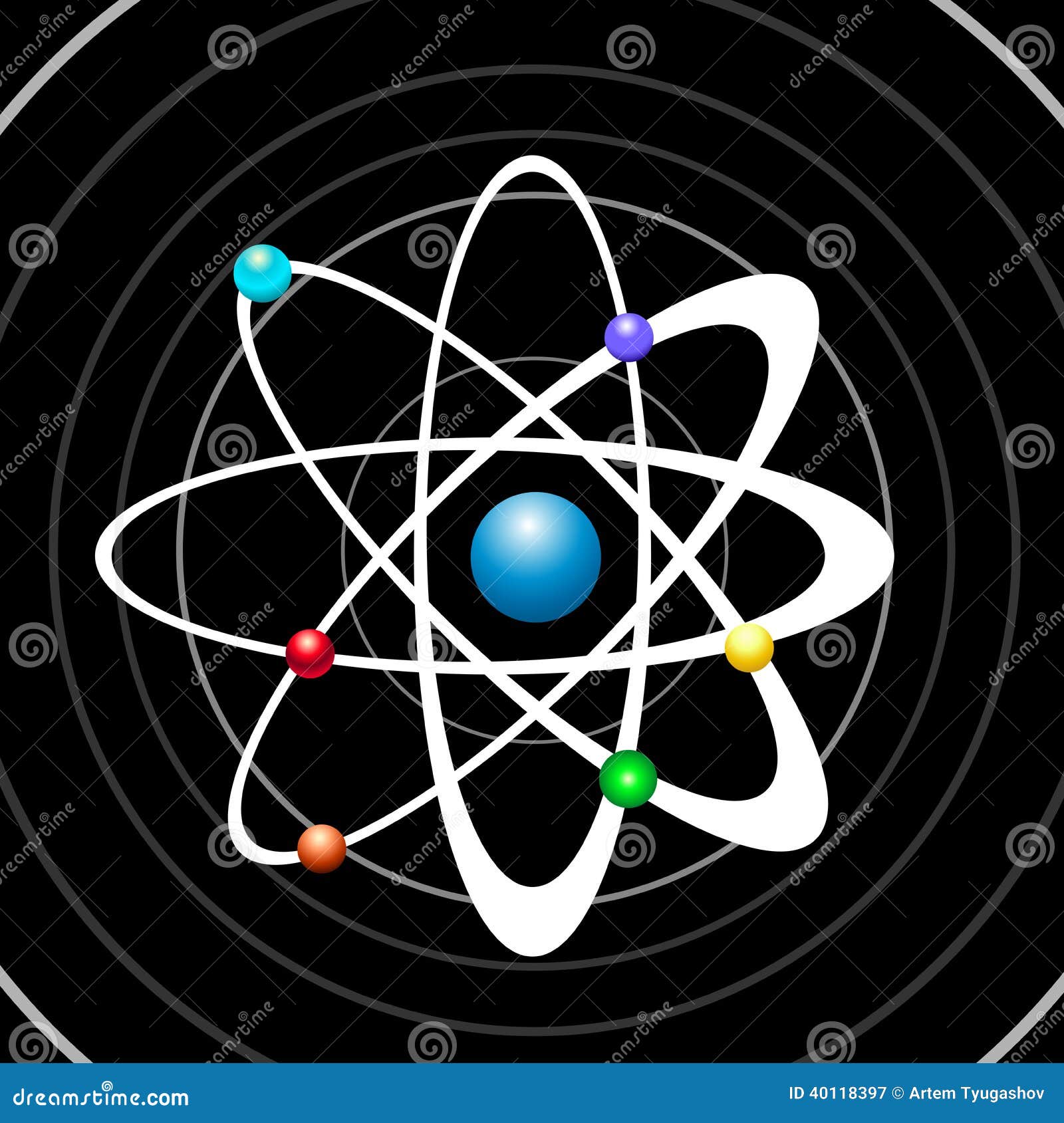 Atom galaxy stock vector. Illustration of molecular, physics - 40118397