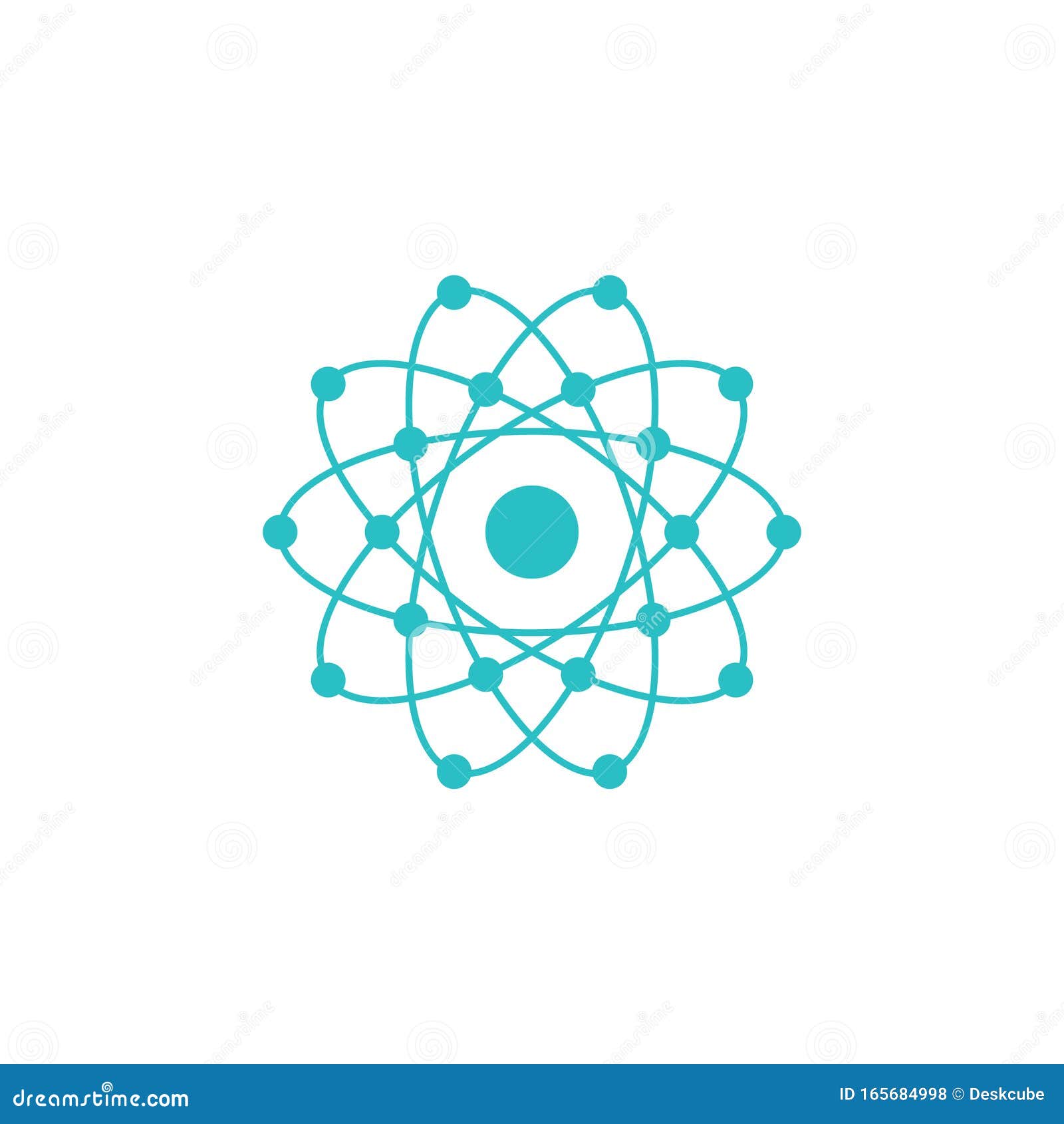 Atom Global with Electrons. Vector Design Stock Vector - Illustration ...