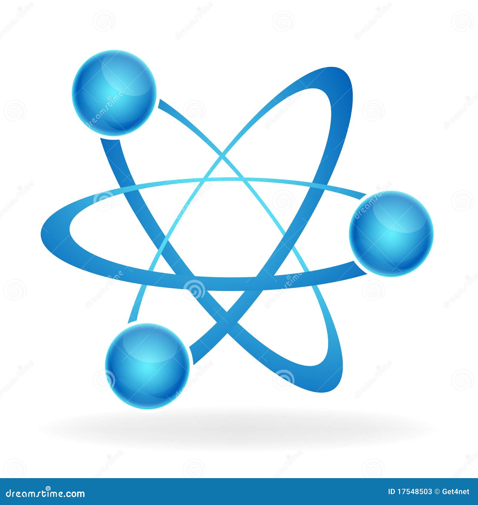 Atom icon stock vector. Illustration of biology, medical - 17548503