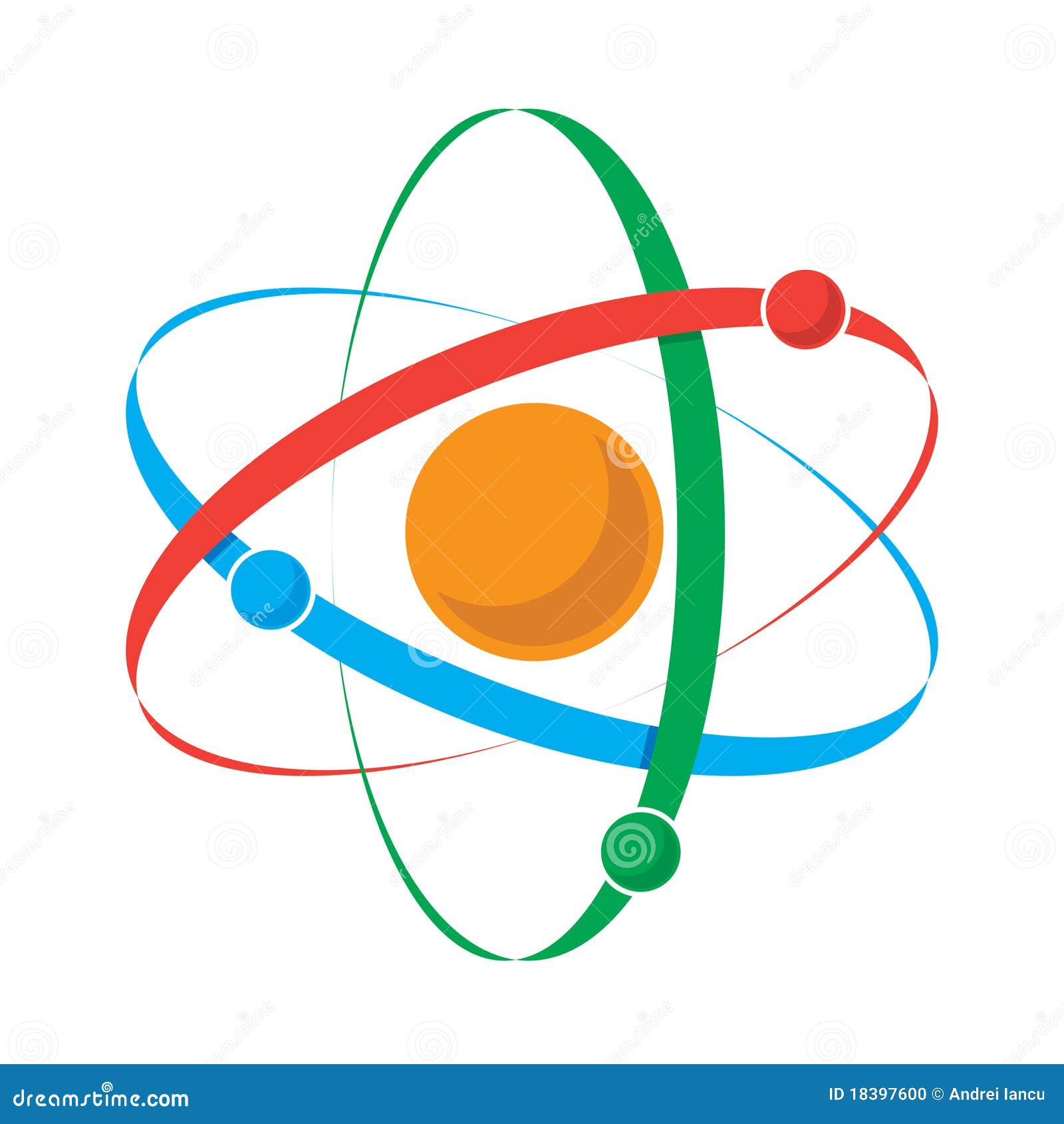 Atom icon stock vector. Illustration of orbit, core, orbiting - 18397600