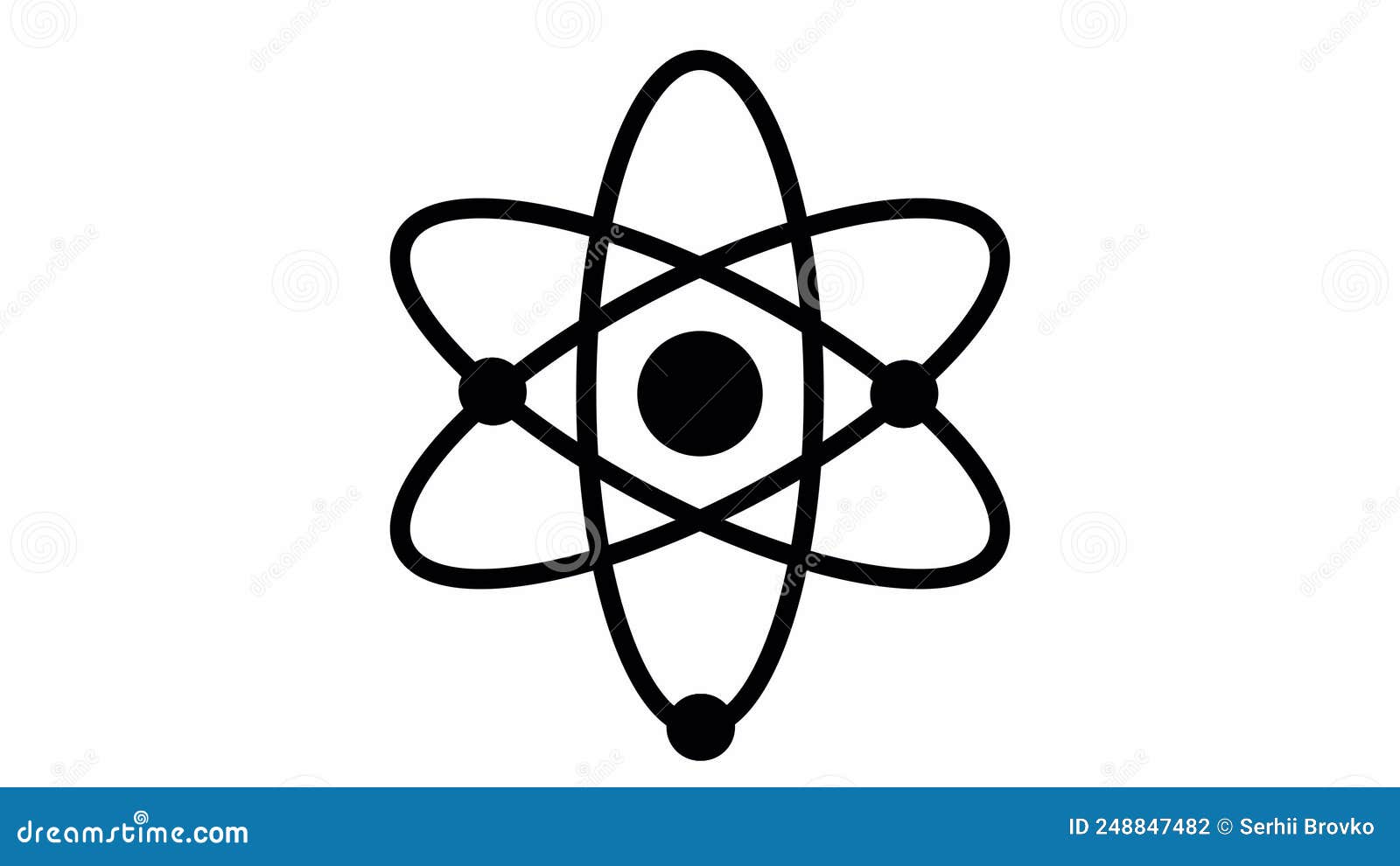 Atom Icon Animation. Nuclear Icon. Electrons and Protons. Science Sign ...