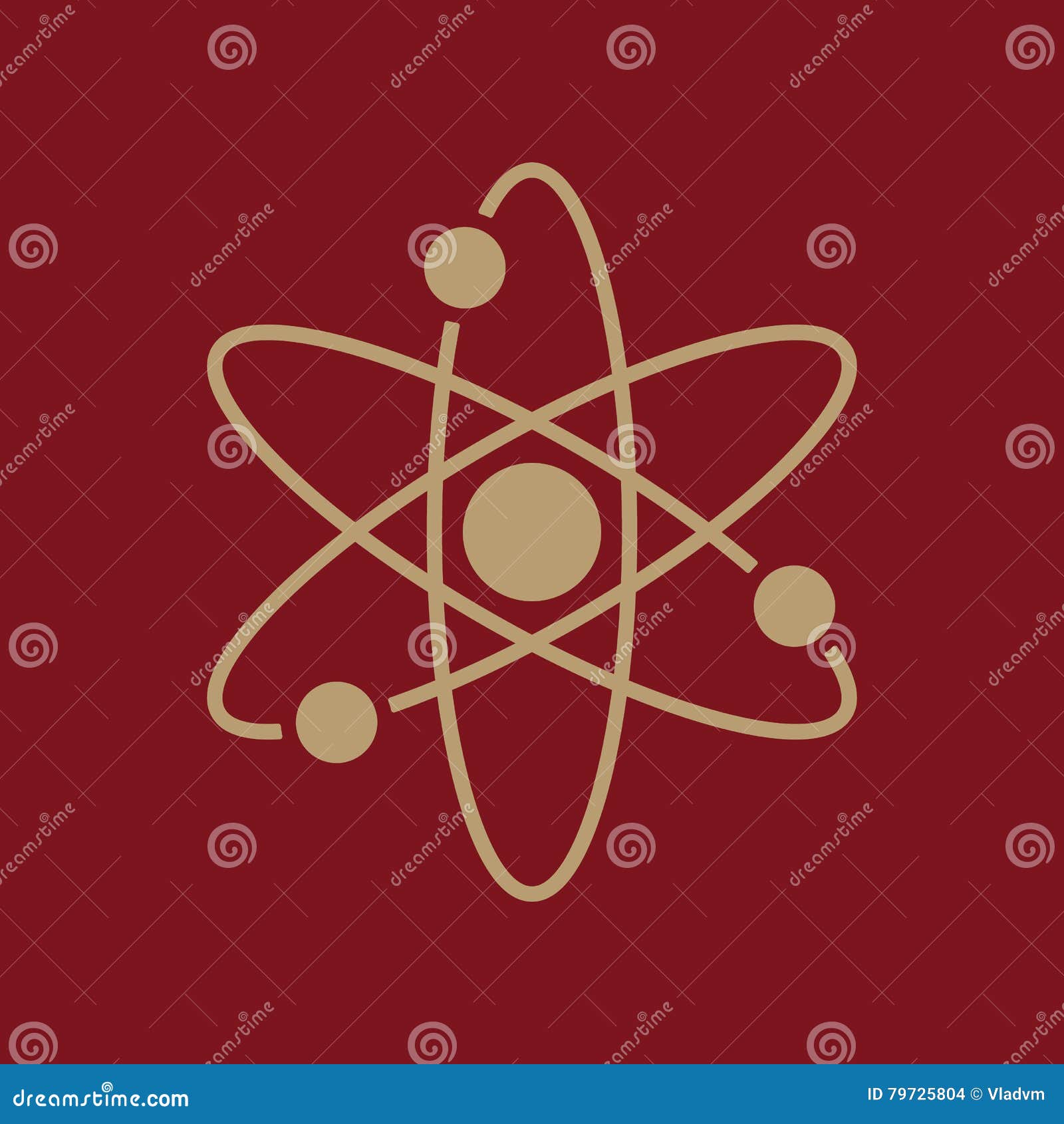 The atom icon. Atom symbol stock vector. Illustration of orbit - 79725804