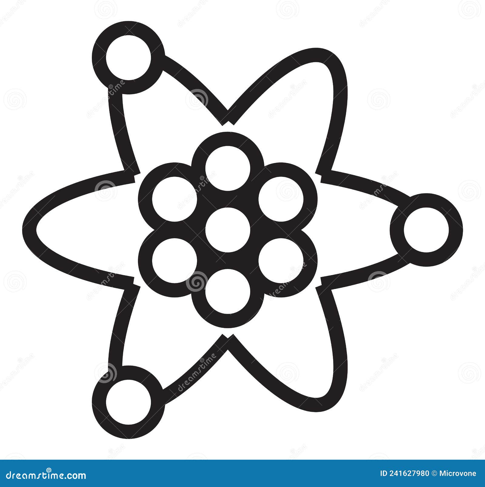 Atom Icon. Chemical Element. Nuclear Symbol Stock Vector - Illustration ...