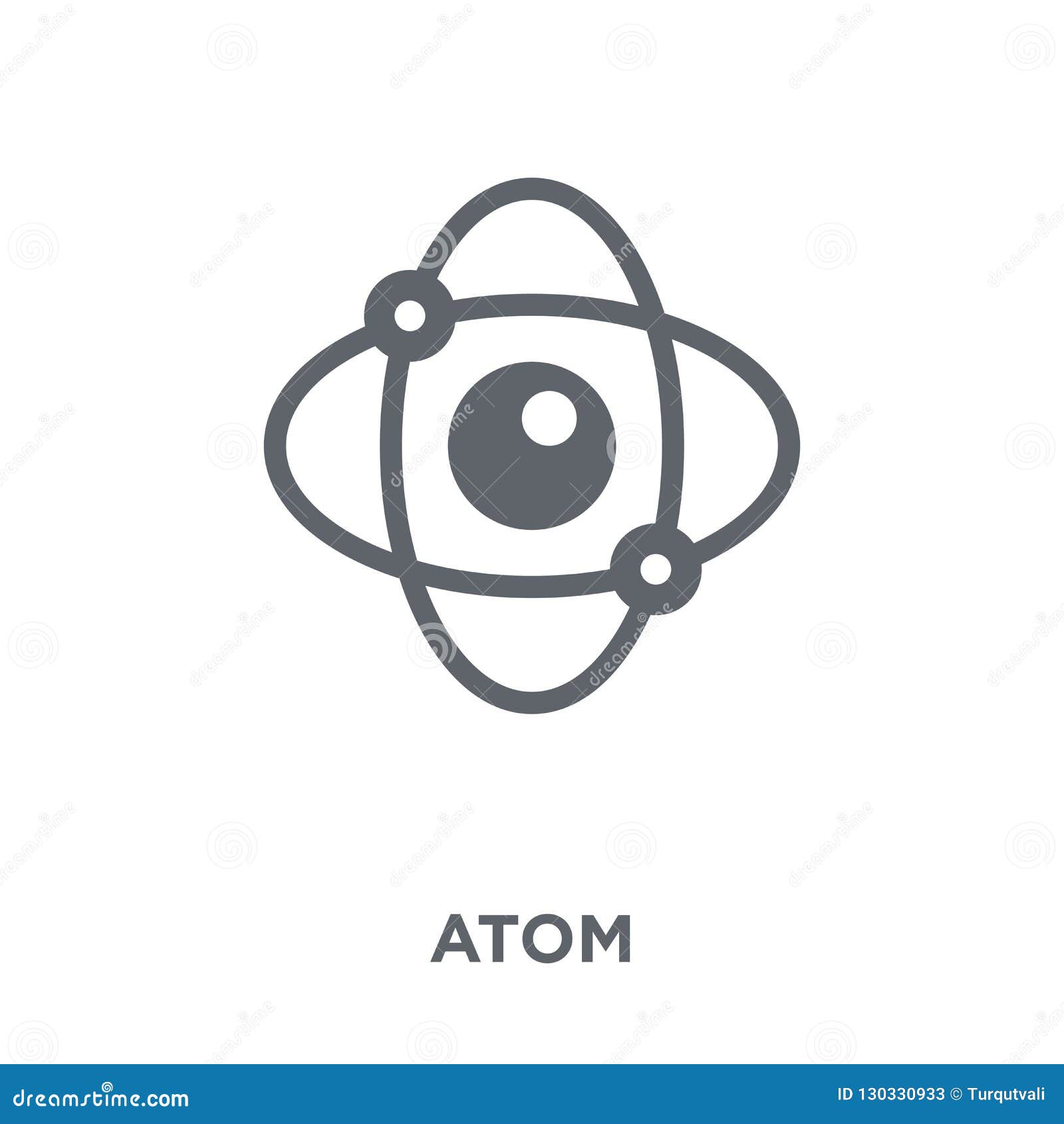 Atom icon from collection. stock vector. Illustration of molecular ...
